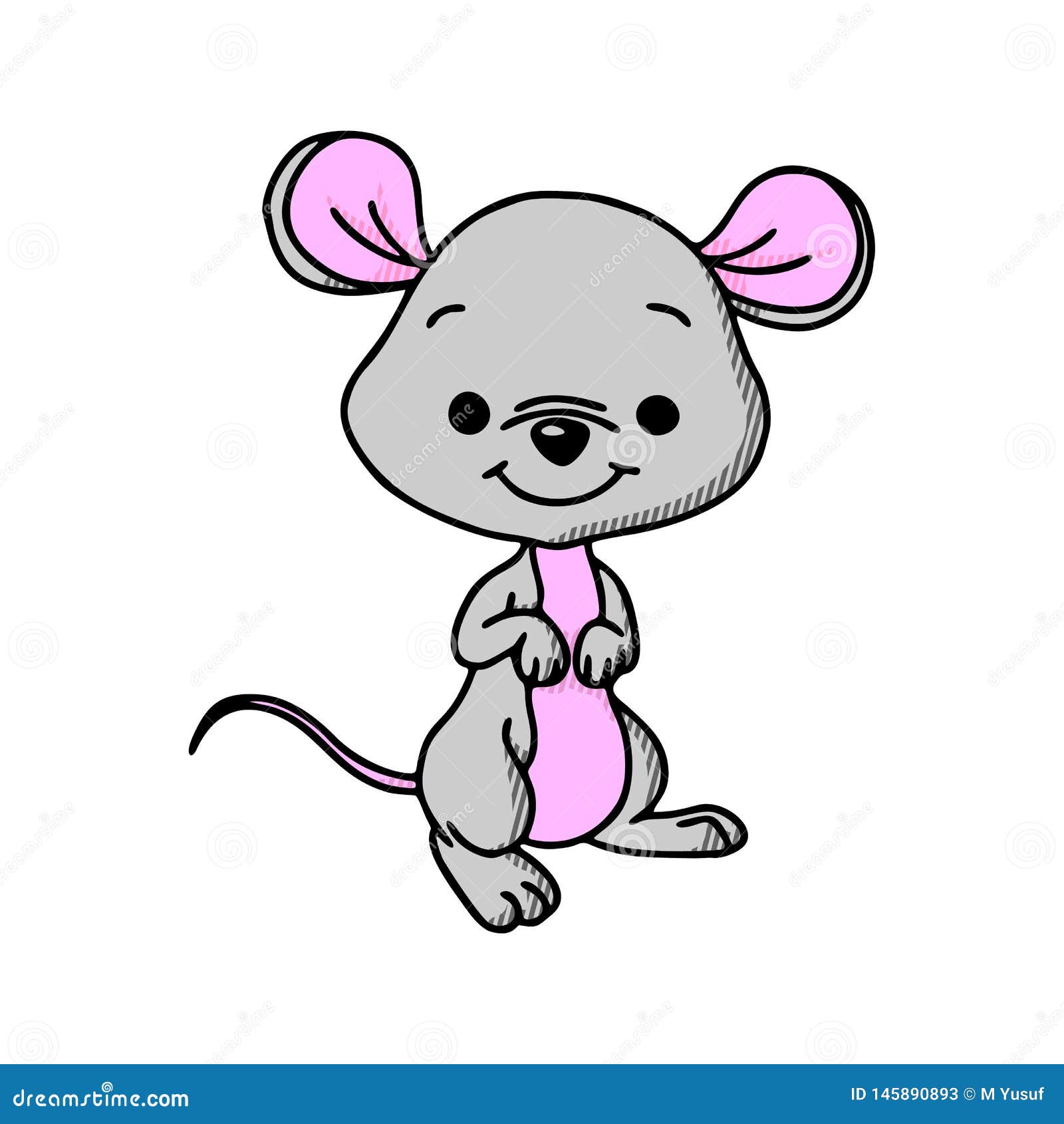 Cute Mouse in Different Pose. Vector Illustration. Stock Illustration ...