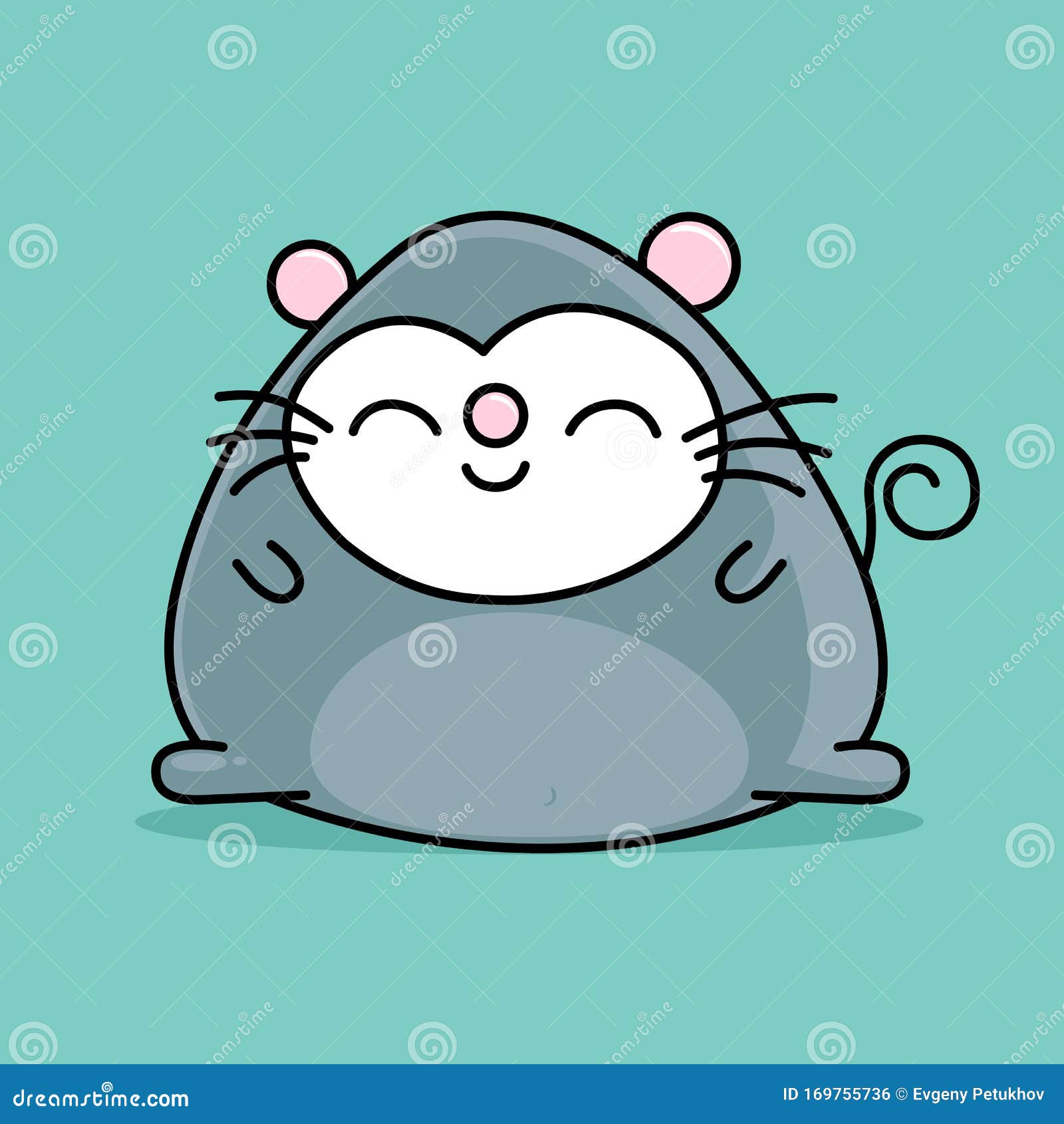 Cute mouse. doodle style stock vector. Illustration of isolated - 169755736