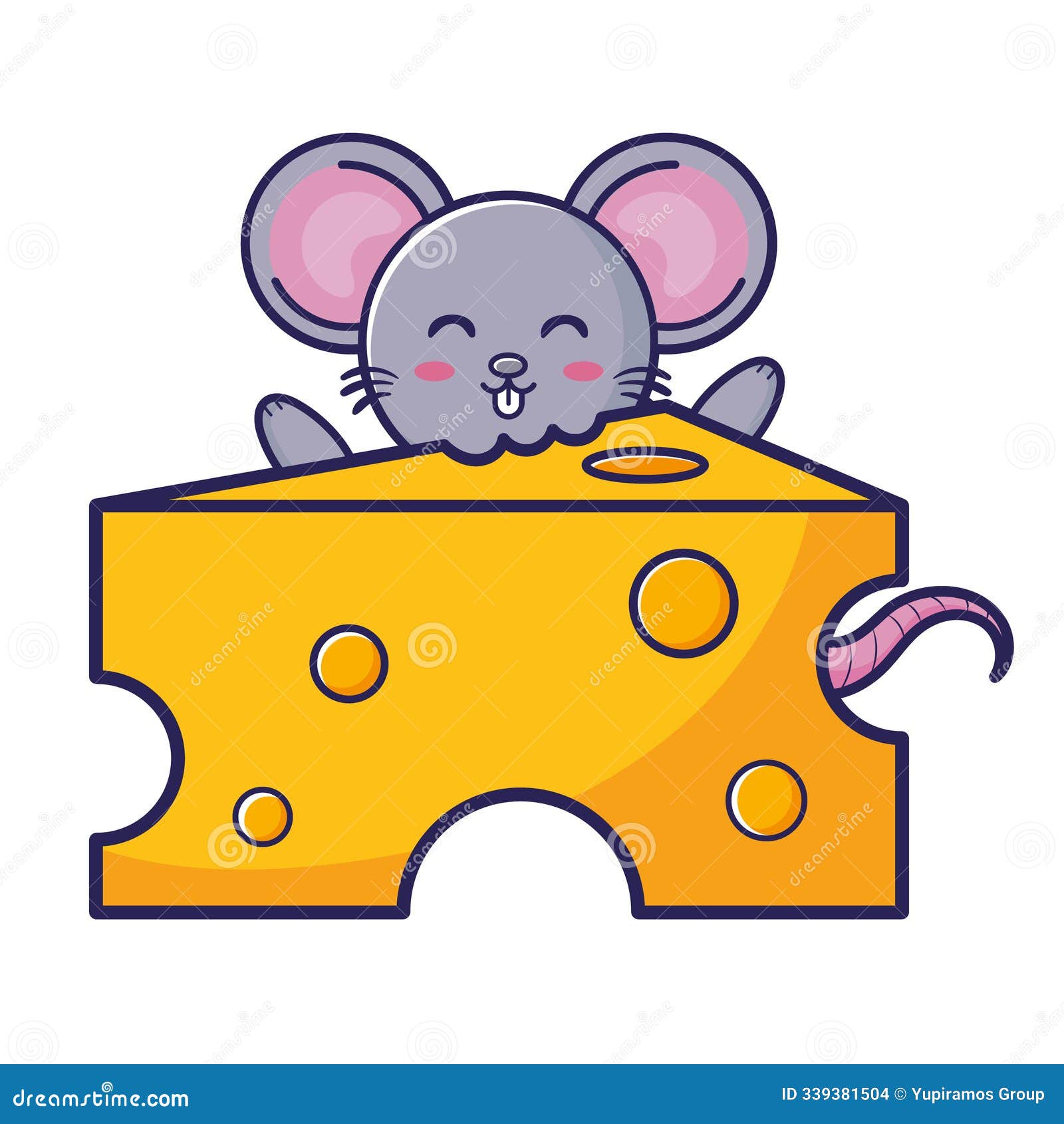 A Mouse Eating Apple Colorless Vector Illustration | CartoonDealer.com ...