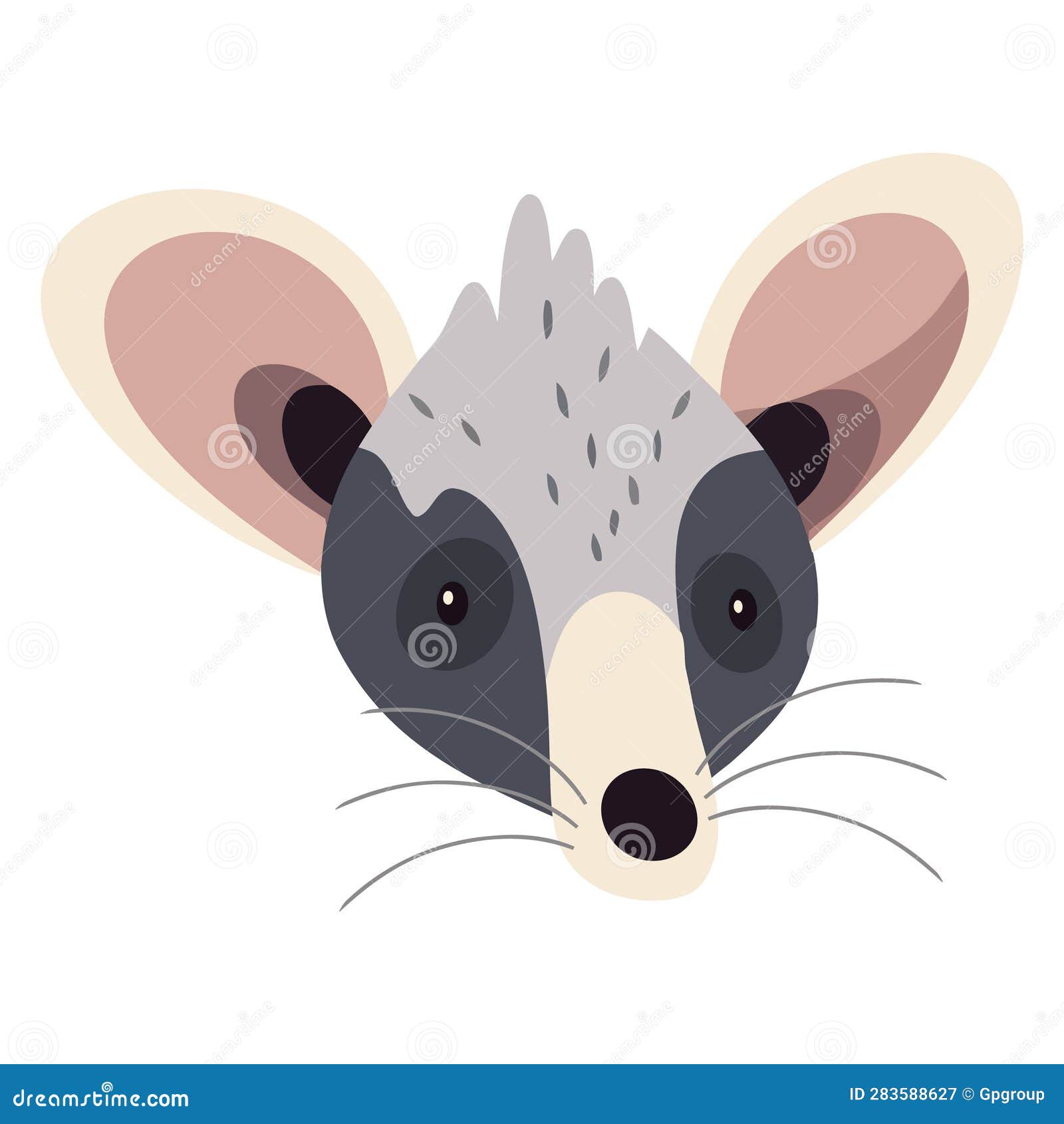 Cute mouse face stock vector. Illustration of portrait - 283588627
