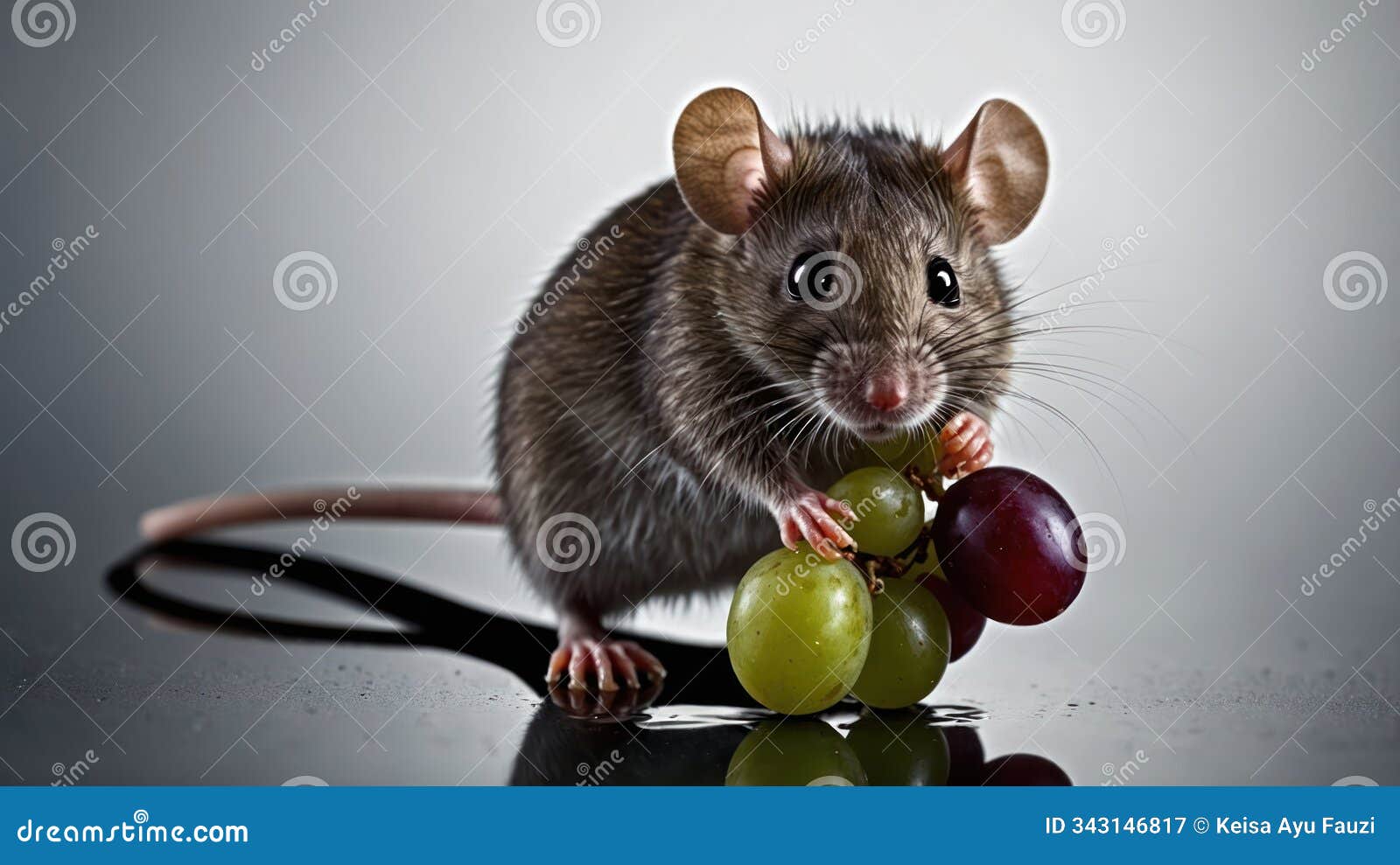 A Cute Mouse Holding a Cluster of Grapes, Showcasing Its Playful Nature ...