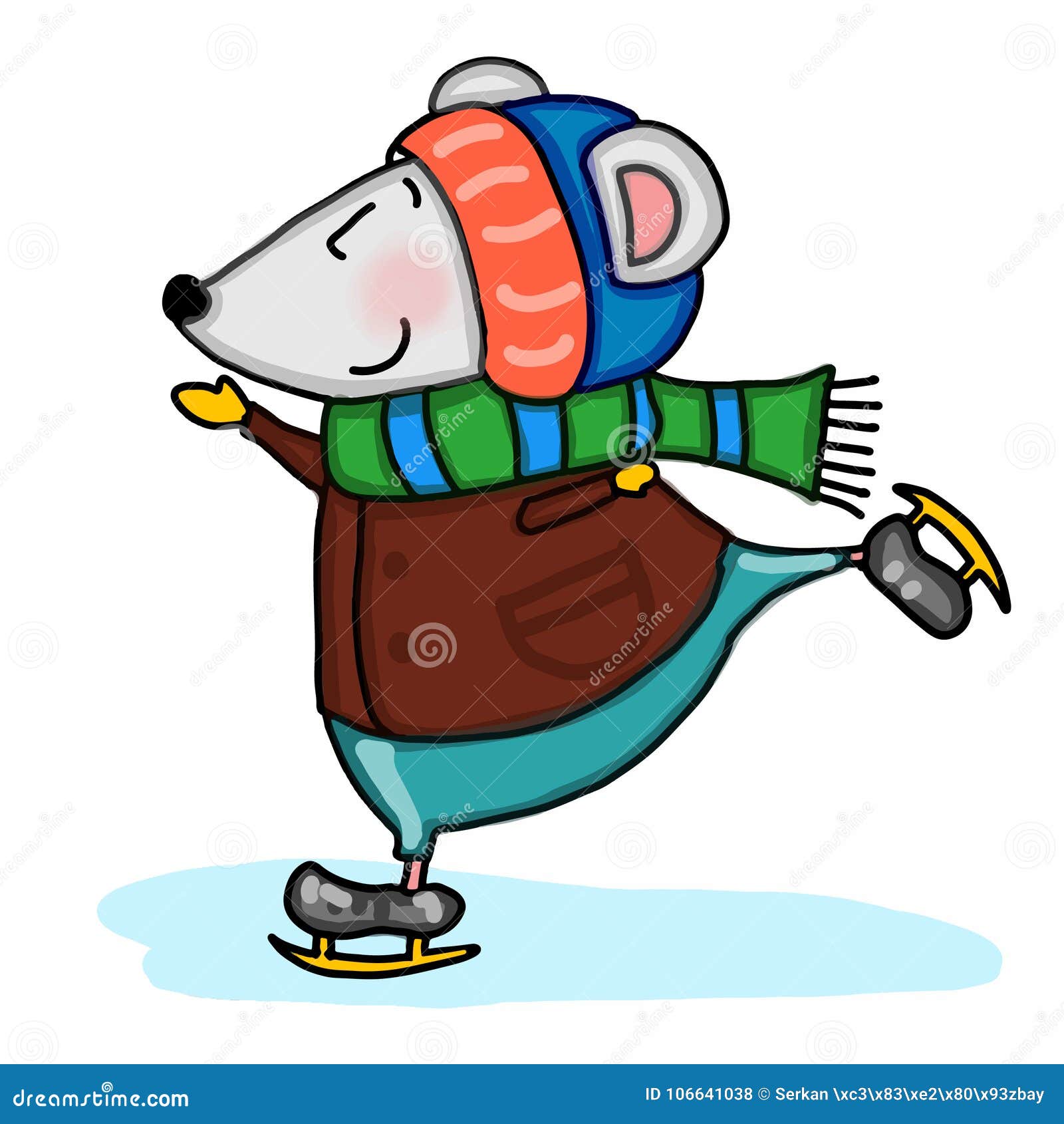 Ice Skating Cartoon Stock Photo | CartoonDealer.com #6828744
