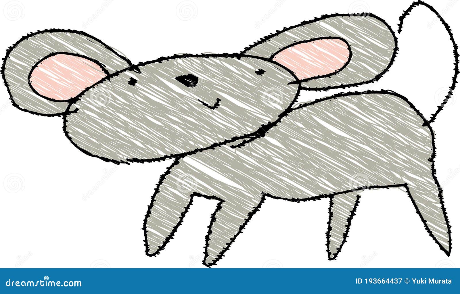 Cute Mouse Like a Childs Graffiti Stock Vector - Illustration of drawn ...