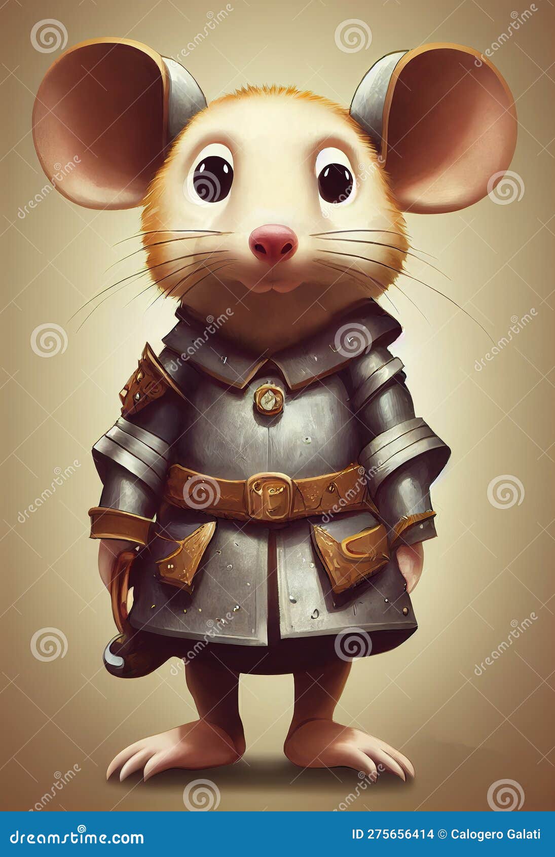 A Cute Mouse in Medieval Armor, 3d Illustration, Ai Generated Image ...