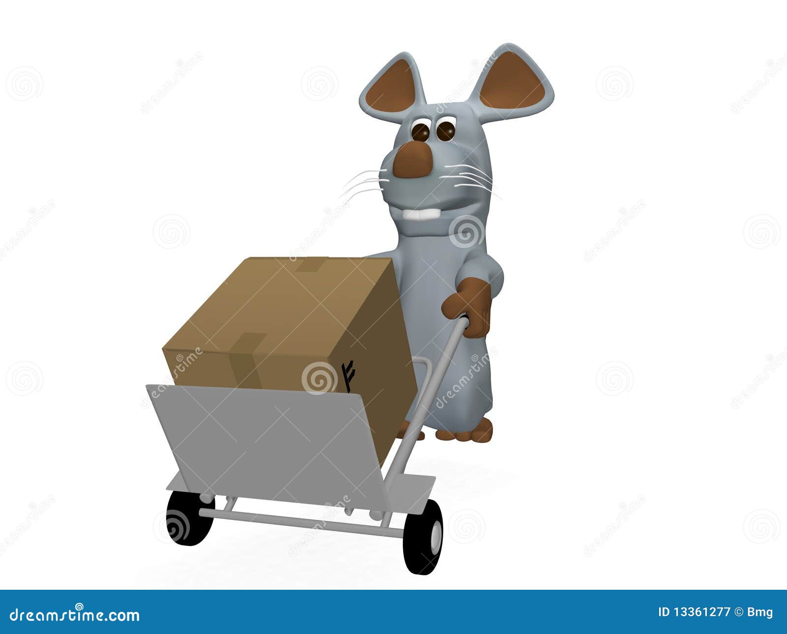 Cute mouse parcel delivery stock illustration. Illustration of animal ...