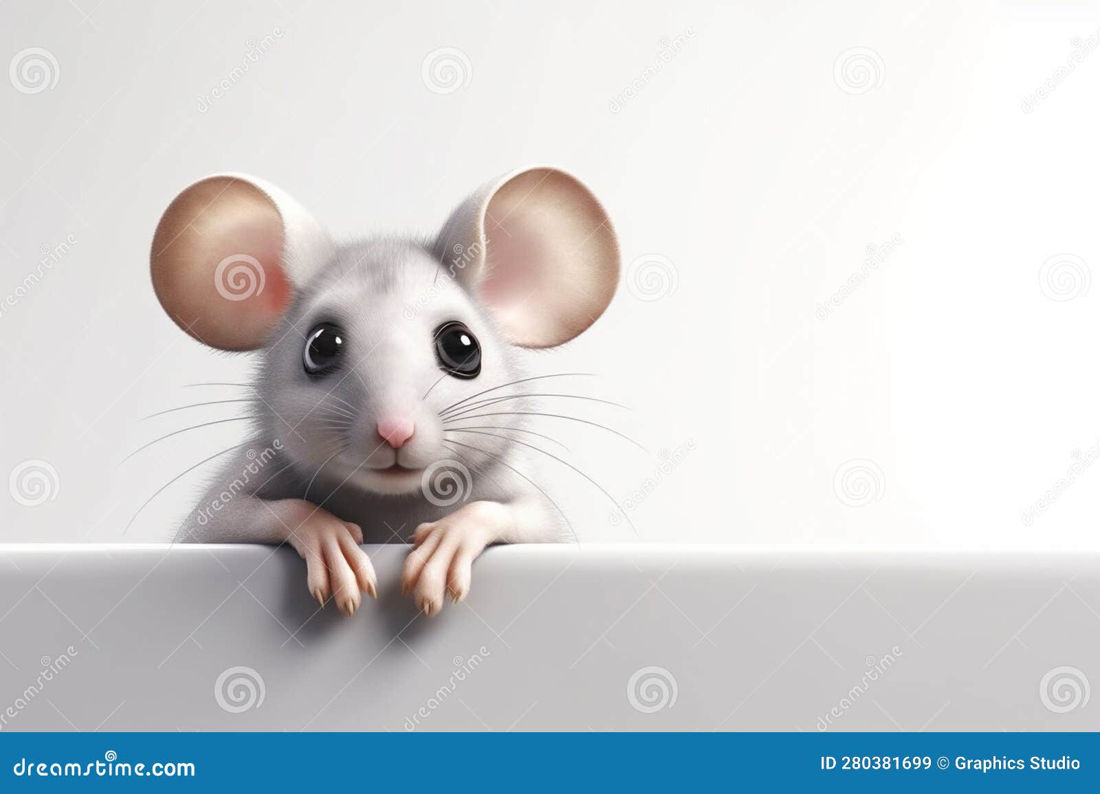 Cute Mouse on White Background Stock Illustration - Illustration of ...