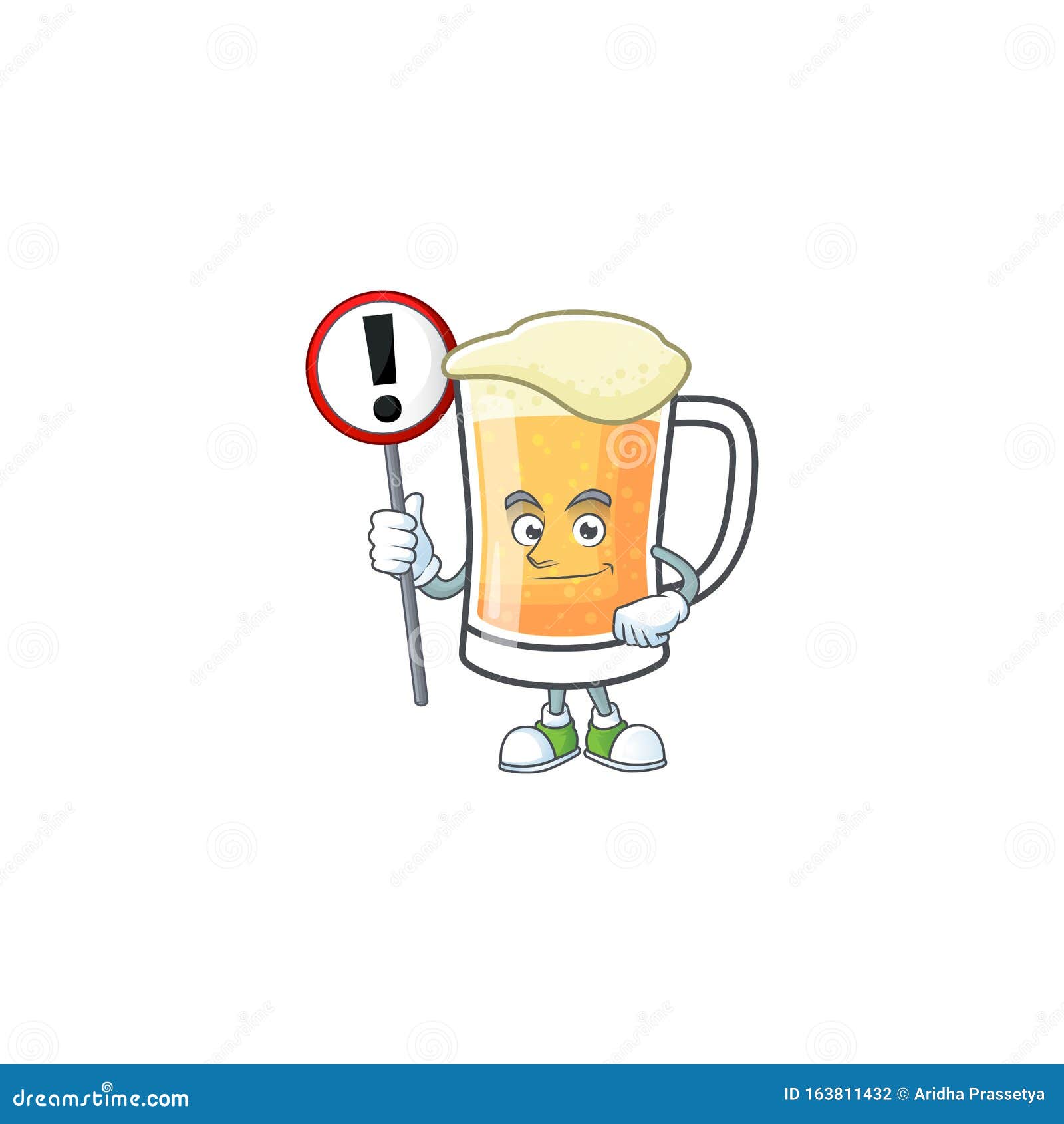 Beer Warning Sign Red. Alcohol Hazard Attention Symbol. Danger R Vector ...