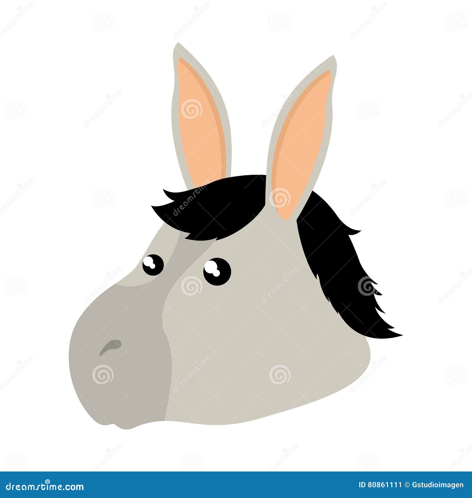 Cute mule manger character stock vector. Illustration of design - 80861111