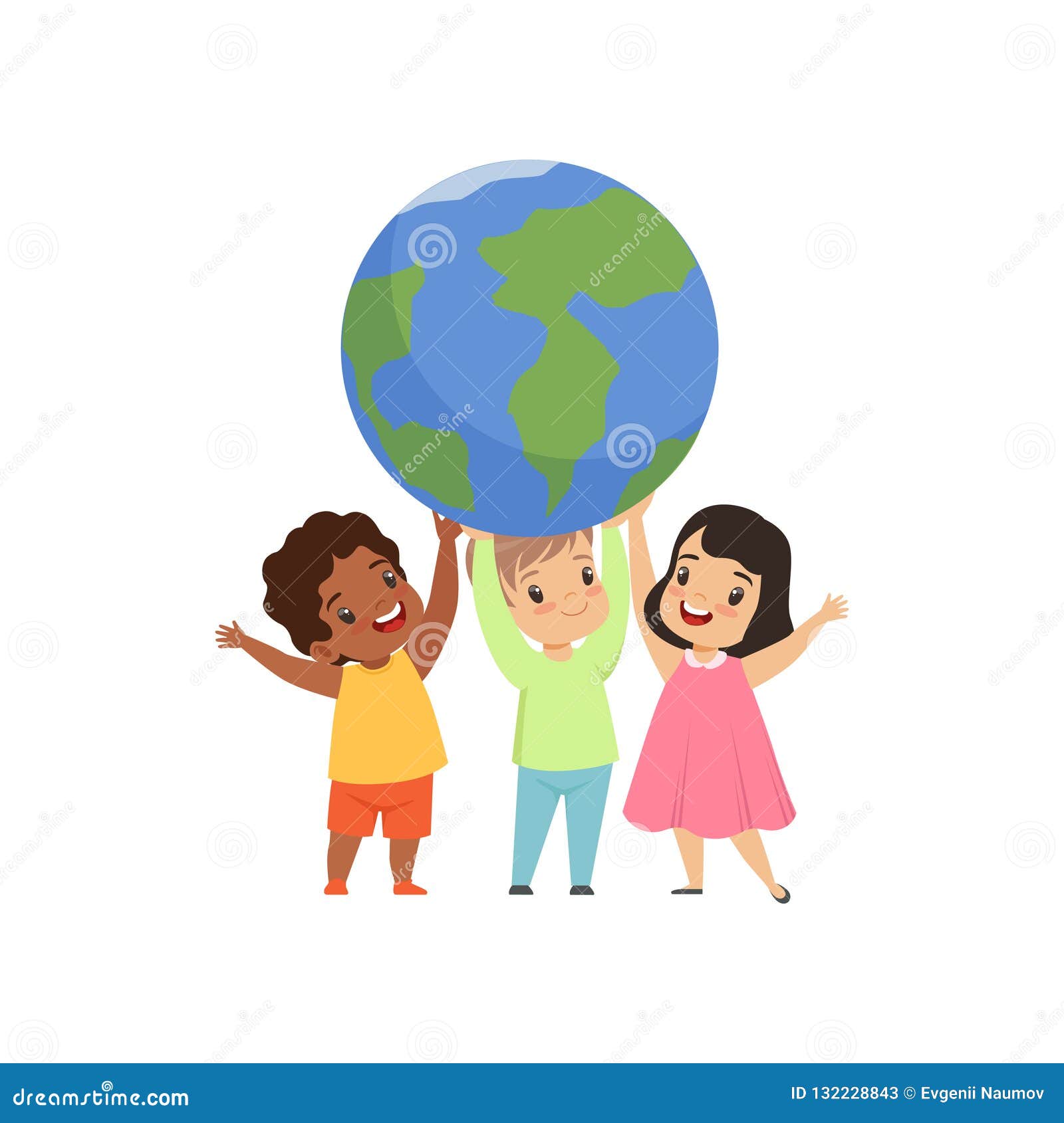 Cute Multicultural Kids Holding Hands Together Around The World ...