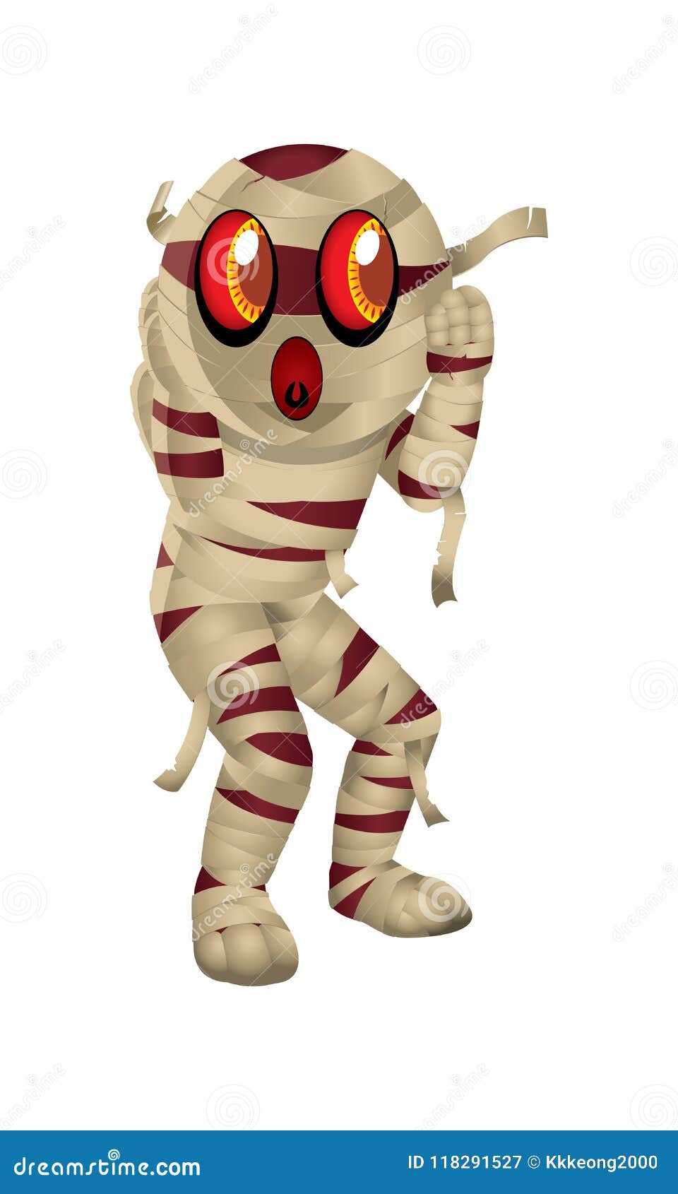 A Cute Mummy in White Background. Isolated. Stock Illustration ...