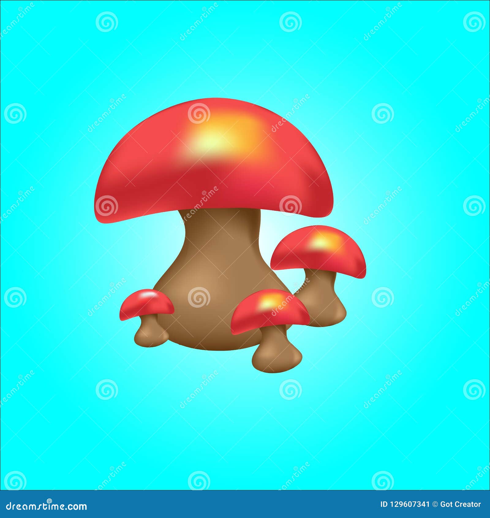 Cute Mushroom Vector Illustration EPS 10. Stock Illustration ...