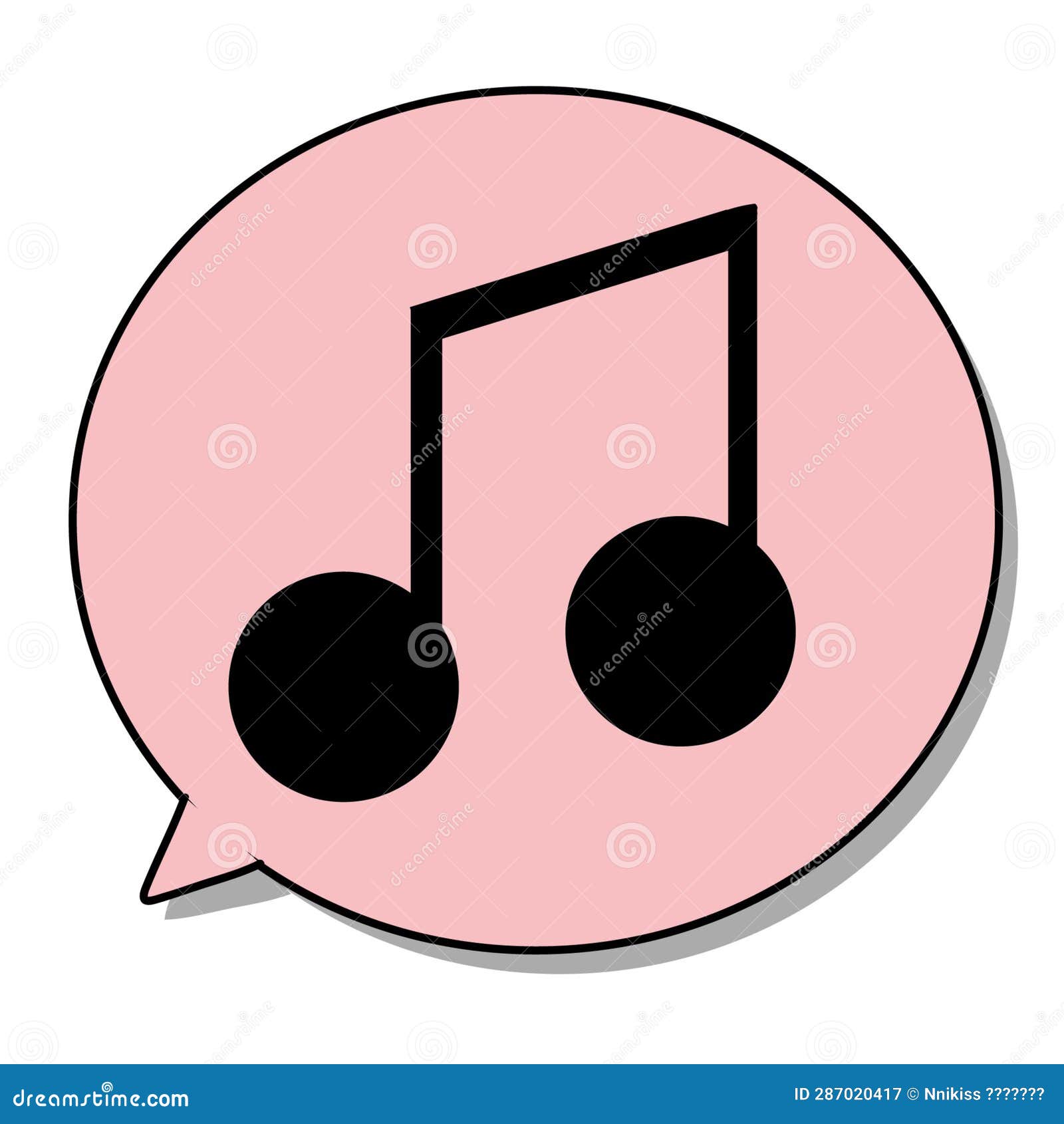 Cute Music Note Illustration Art Design for Your Artwork. Stock ...