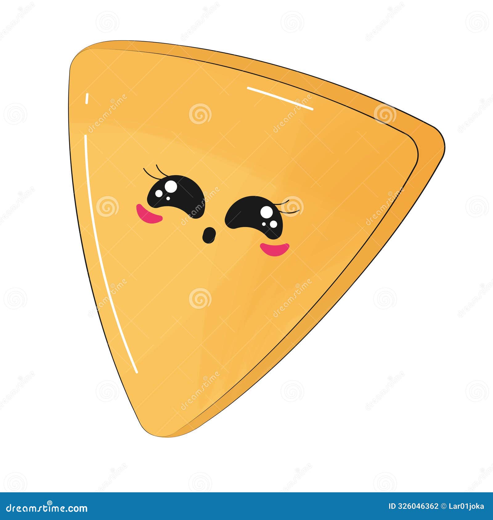 Cute Nacho Character Cartoon Vector Stock Illustration - Illustration ...