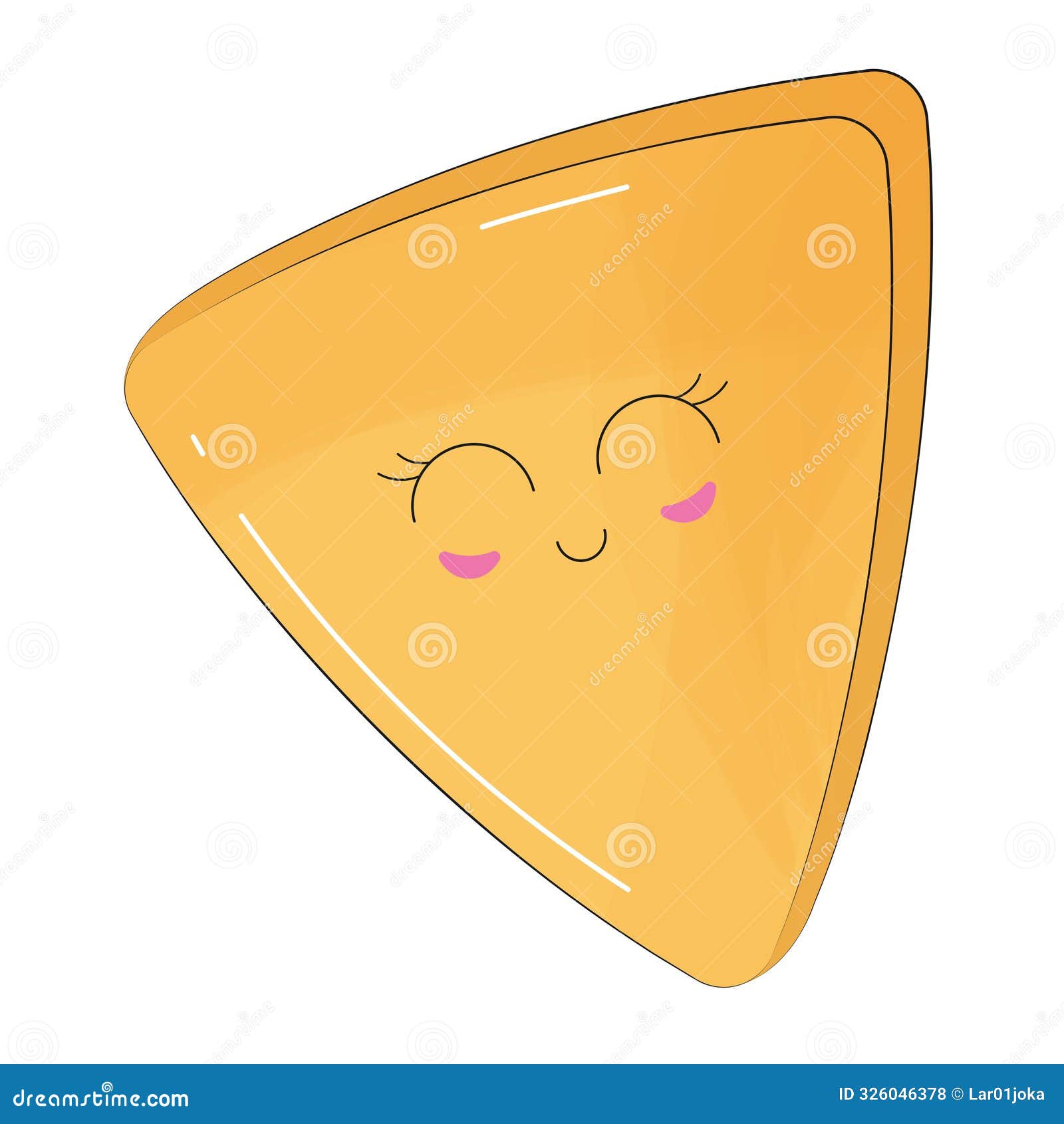 Cute Nacho Character Cartoon Vector Stock Illustration - Illustration ...