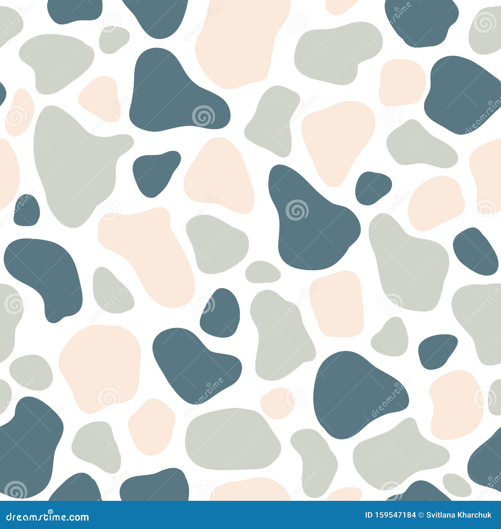 Cute Natural Texture of Sea Pebbles in a Simple Cartoon Style. Vector ...