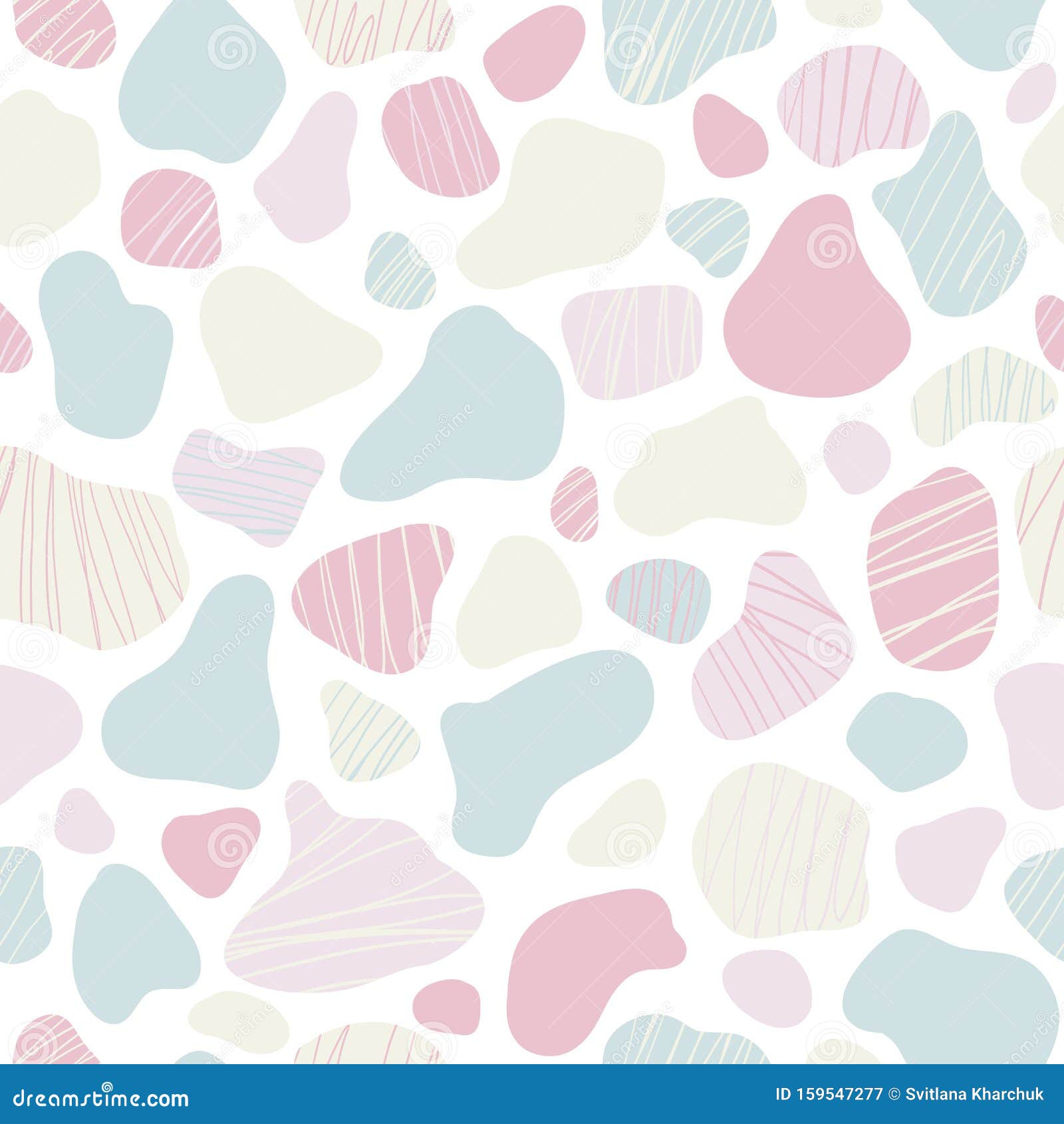 Cute Natural Texture of Sea Pebbles in a Simple Cartoon Style. Vector ...