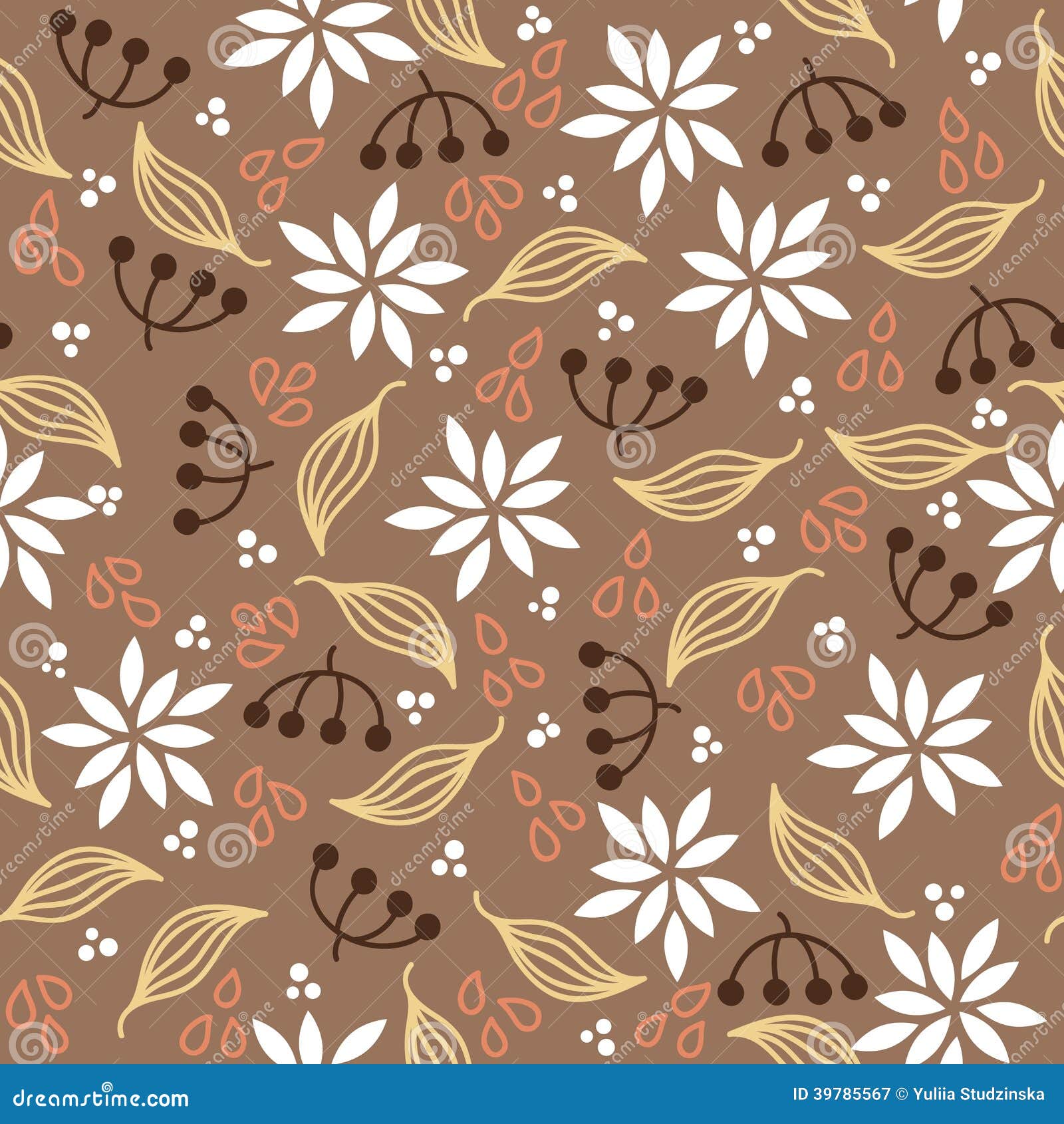 Cute nature pattern stock vector. Illustration of beautiful - 39785567