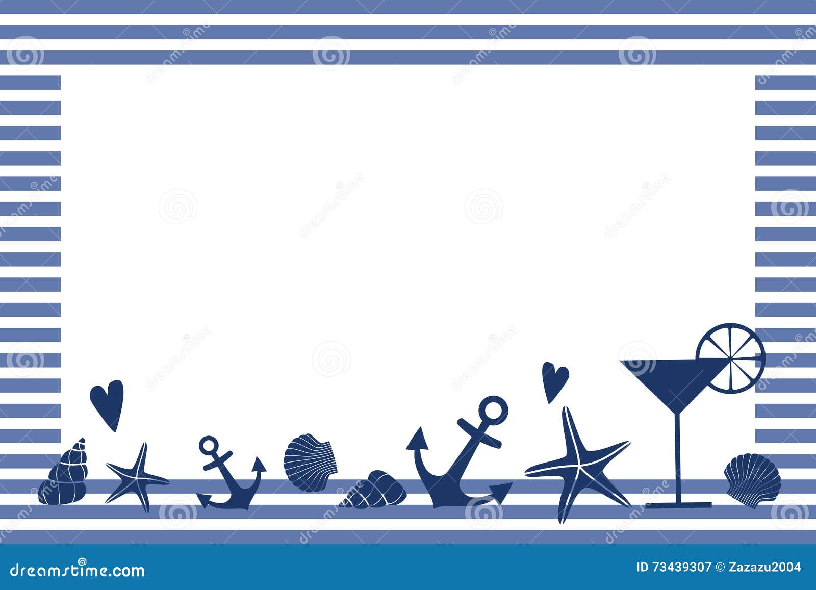 Cute Nautical Design with Space for Your Text Stock Vector ...