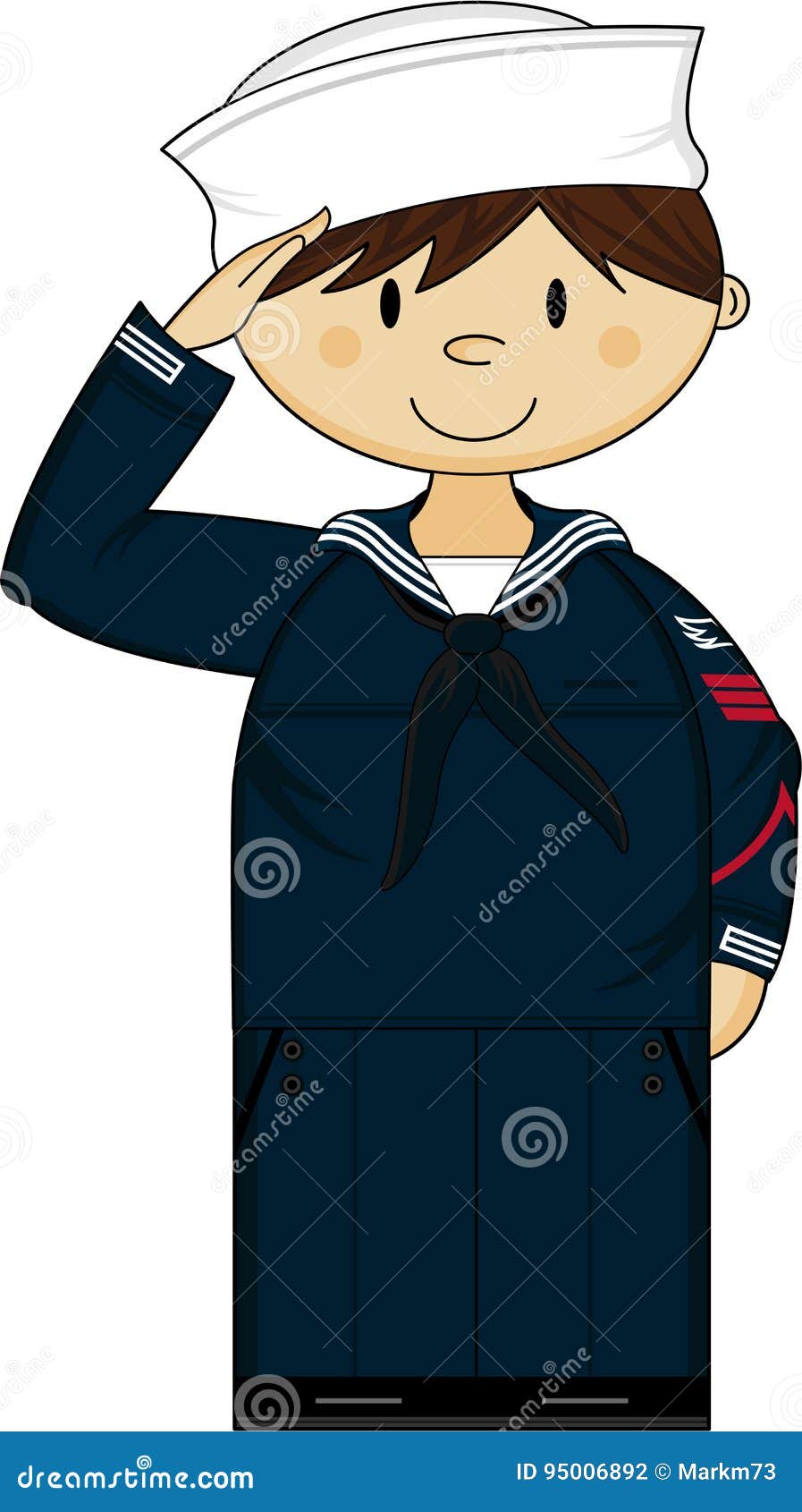 Cute Navy Sailor stock vector. Illustration of military - 95006892