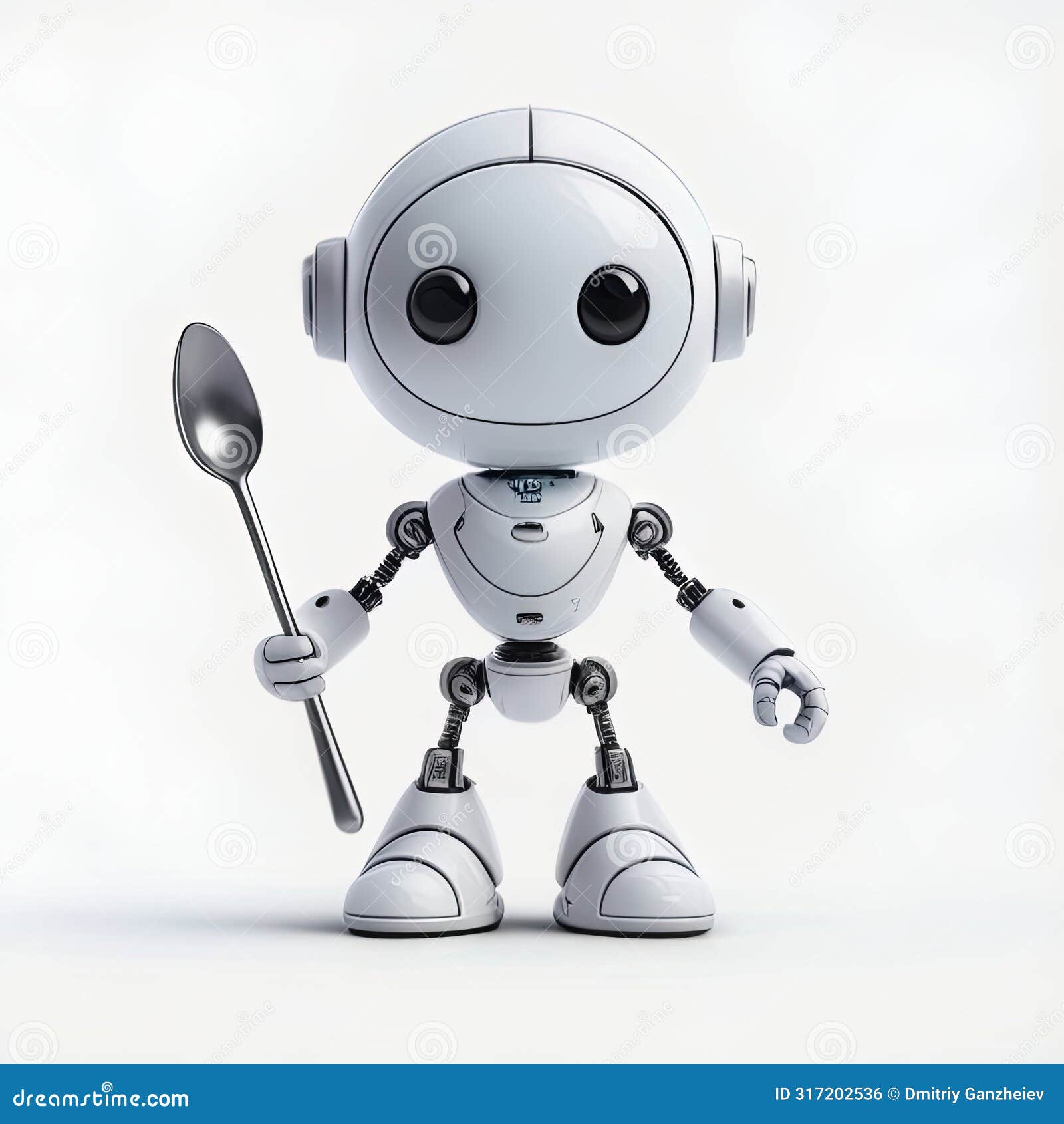 Robot kitchen assistant stock illustration. Illustration of android ...