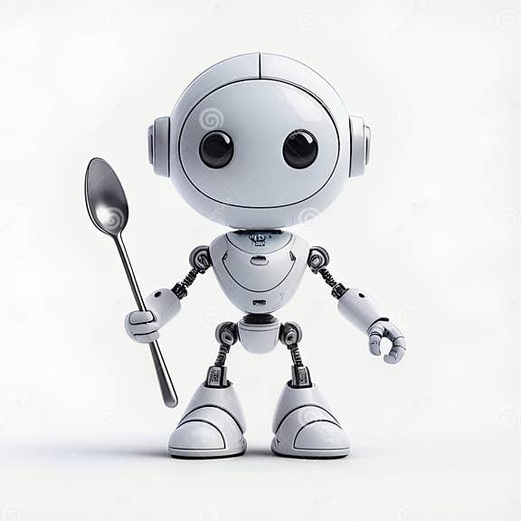 Robot kitchen assistant stock illustration. Illustration of android ...