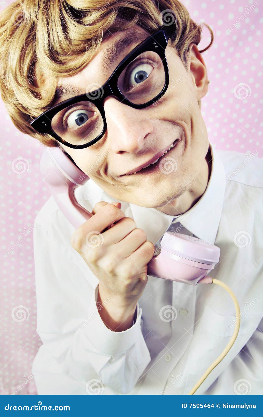Cute nerd stock photo. Image of joke, expression, male - 7595464