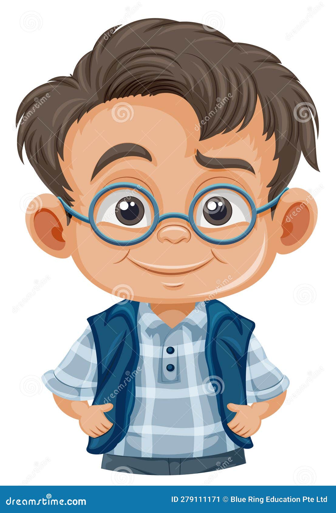 Cute Nerdy Boy Cartoon Character Stock Vector - Illustration of clipart ...