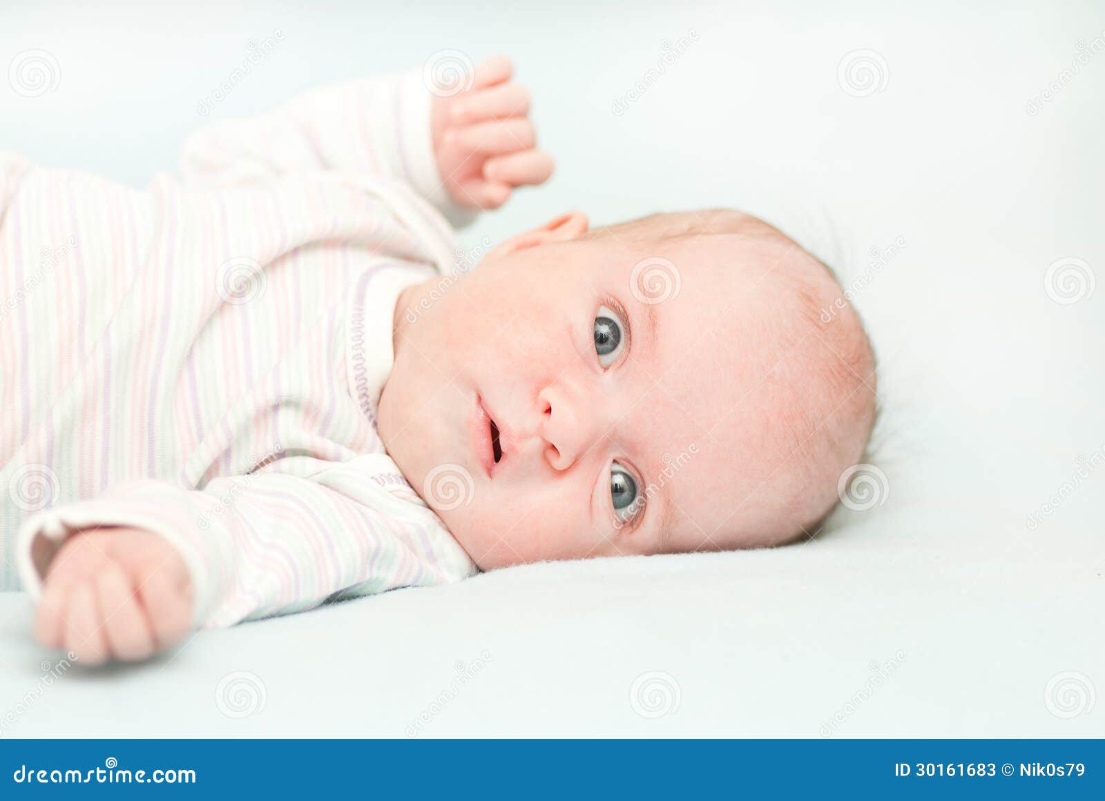 Cute Newborn Adorable Baby at Home Stock Image - Image of portrait ...