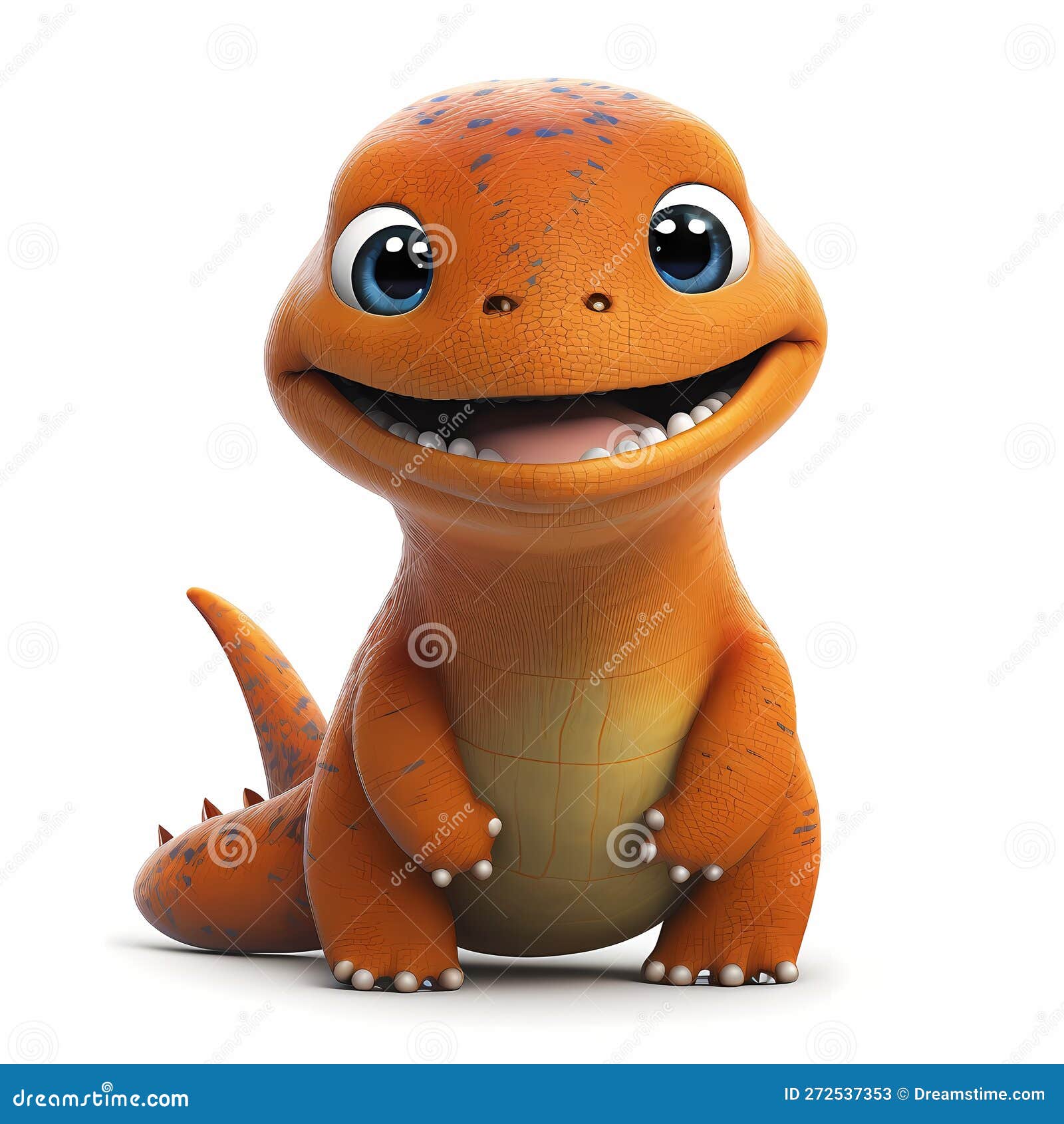 Cute Newt Cartoon. Generative AI Stock Illustration - Illustration of ...