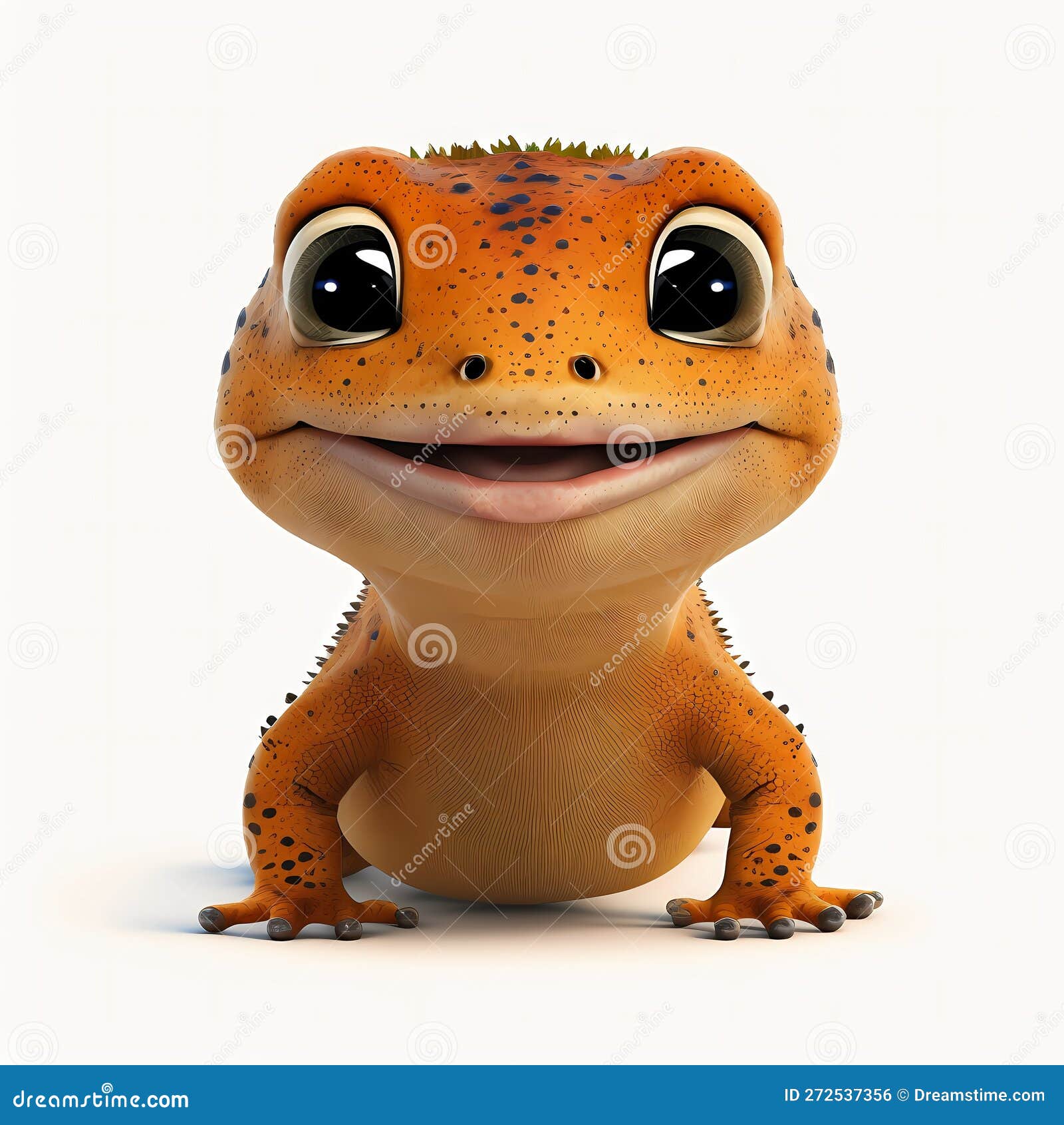 Cute Newt Peeking Through A Hole Royalty-Free Stock Image ...