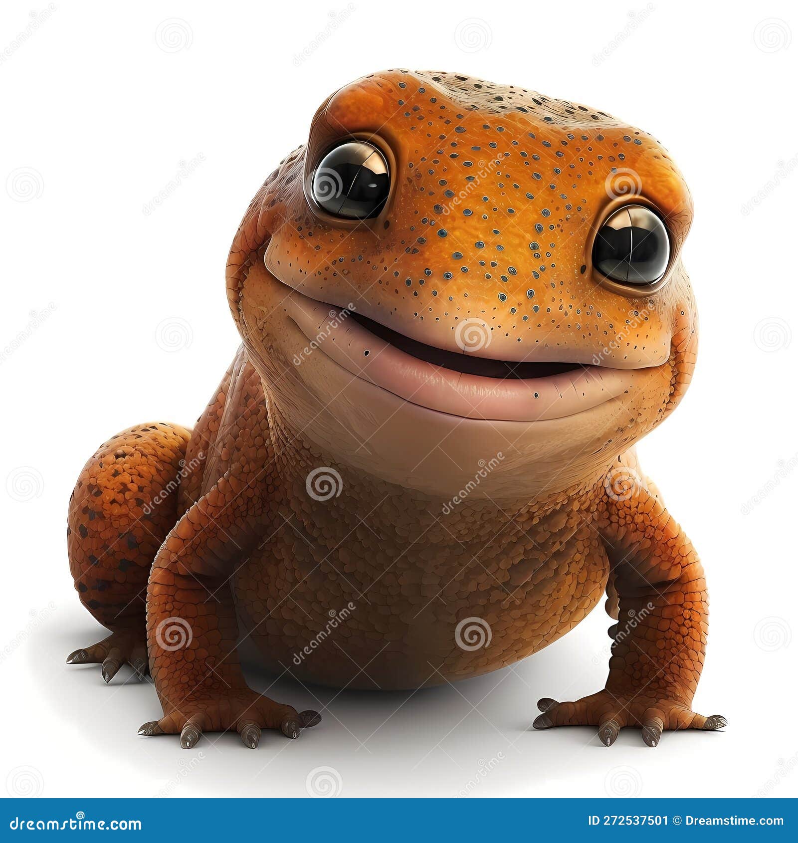 Cute Newt Cartoon. Generative AI Stock Illustration - Illustration of ...