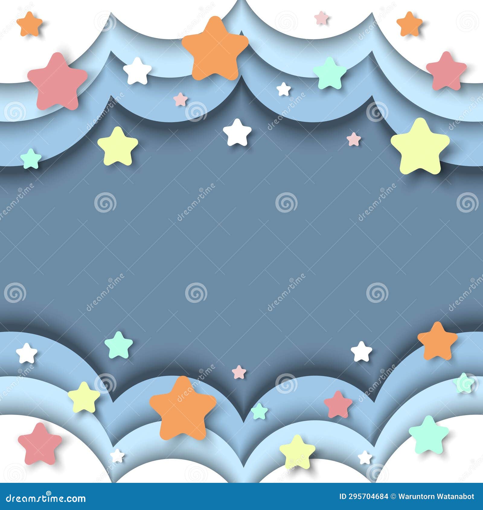 Cute Night Sky and Little Star Paper Texture Stock Illustration ...