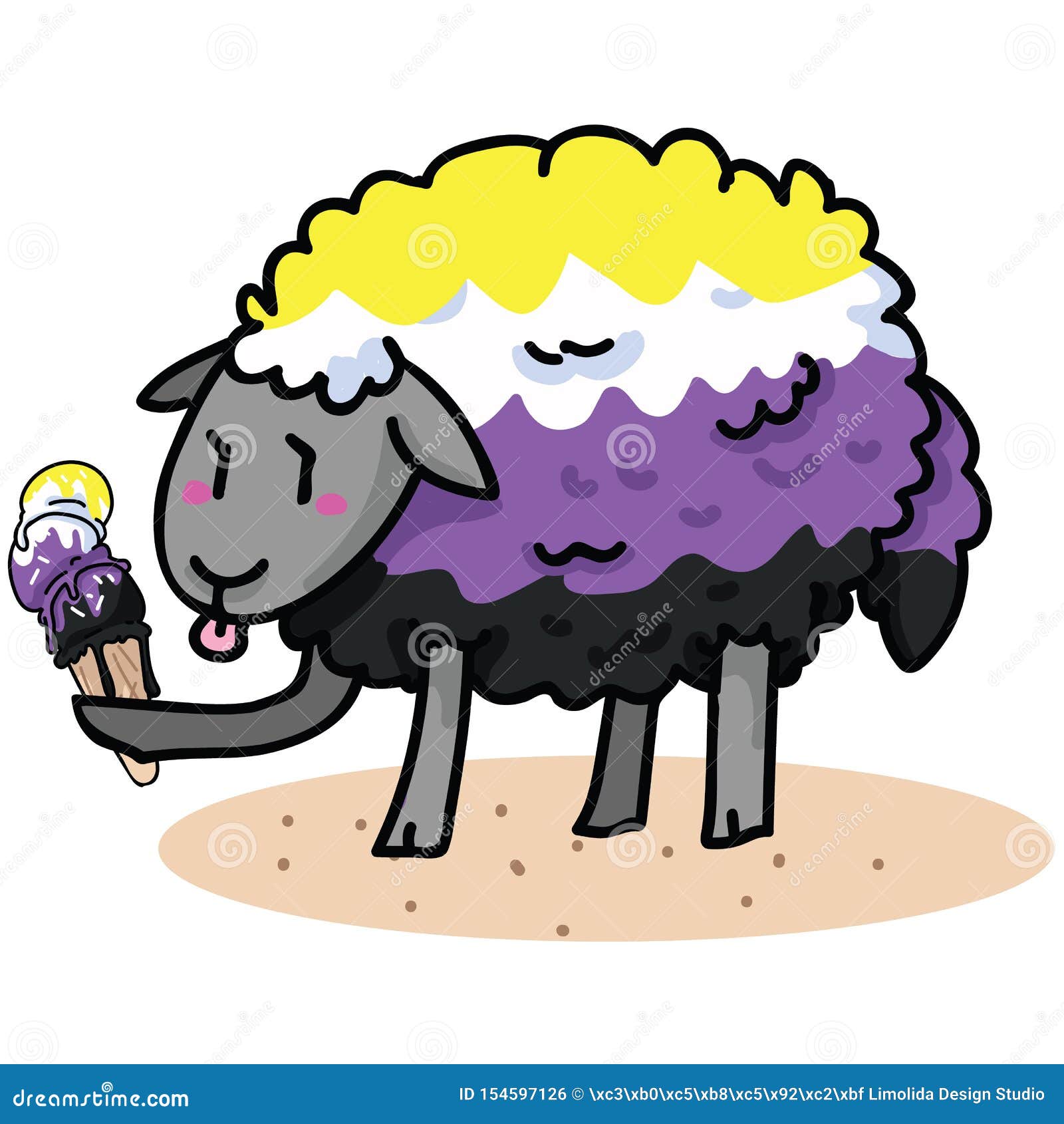 Cute Non Binary Ice Cream Cone Cartoon Illustration Motif Set. LGBTQ ... Cute Non Binary Ice Cream Cone Cartoon Illustration Motif Set. LGBTQ ...