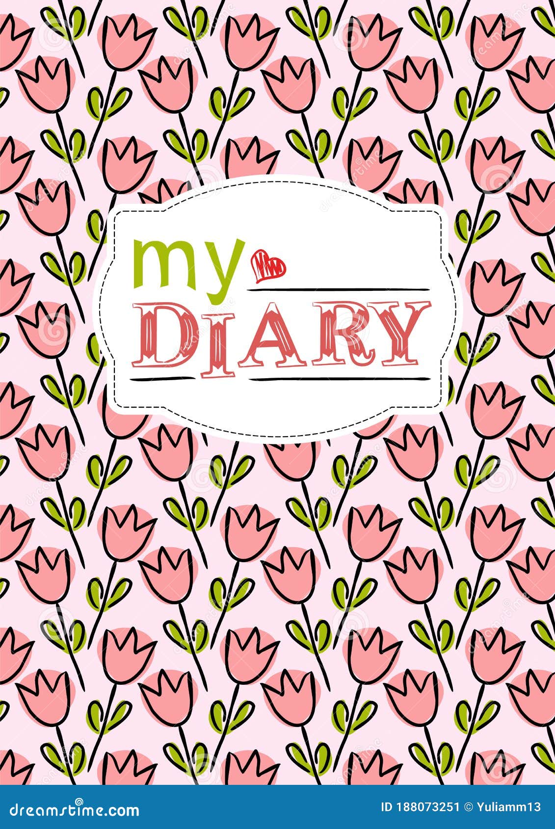 Girly Diary Cover