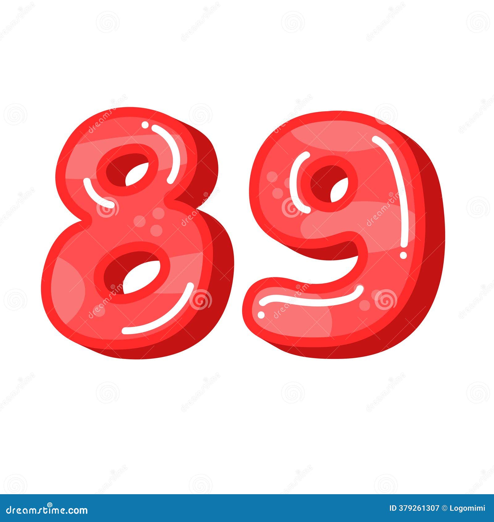 Cute Number Flashcards With Animals Set Cartoon Vector | CartoonDealer ...