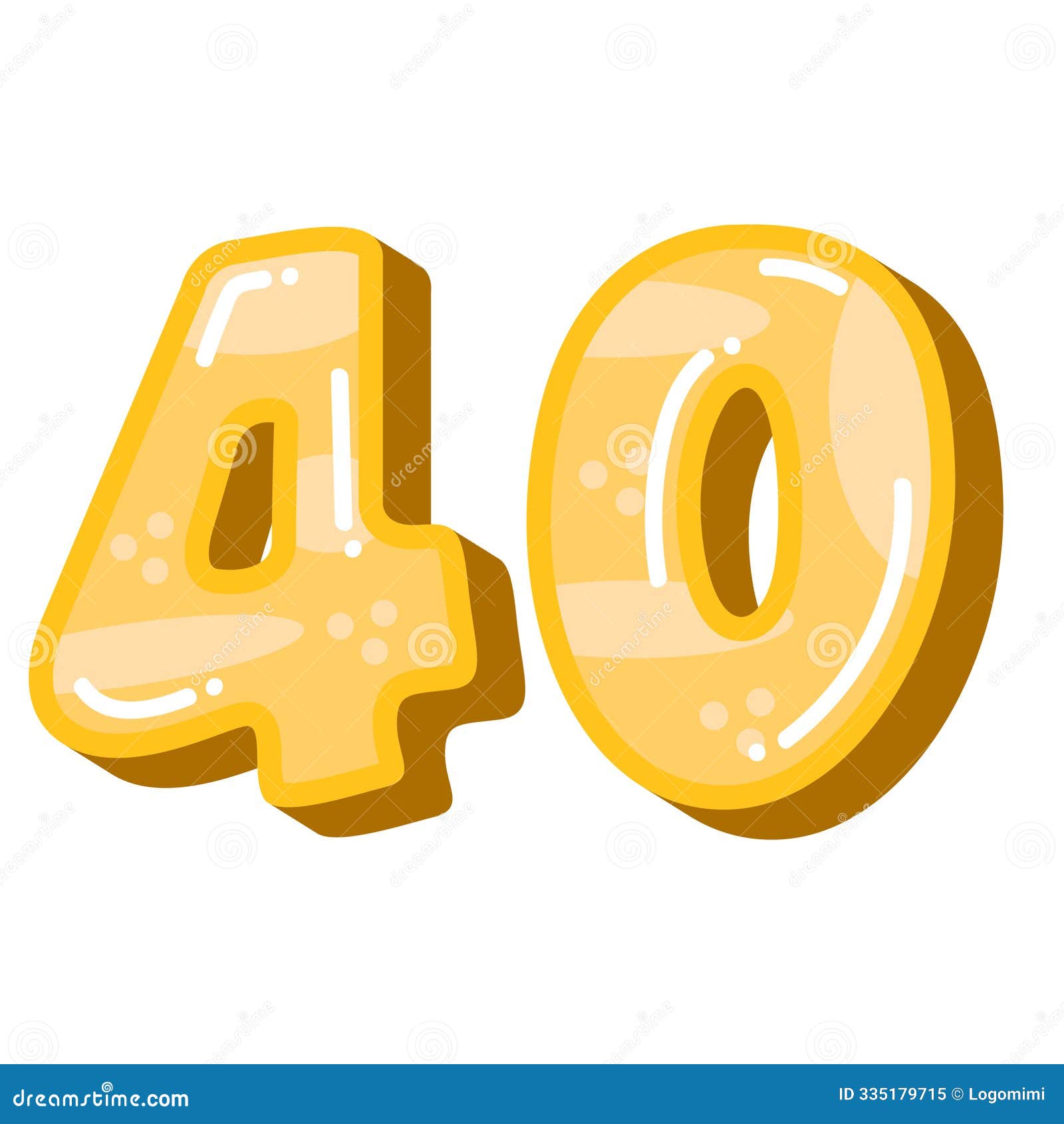 Cute Number 40 Fourty Vector Illustration, Cartoon Colorful Number 40 ... Cute Number 40 Fourty Vector Illustration, Cartoon Colorful Number 40 ...