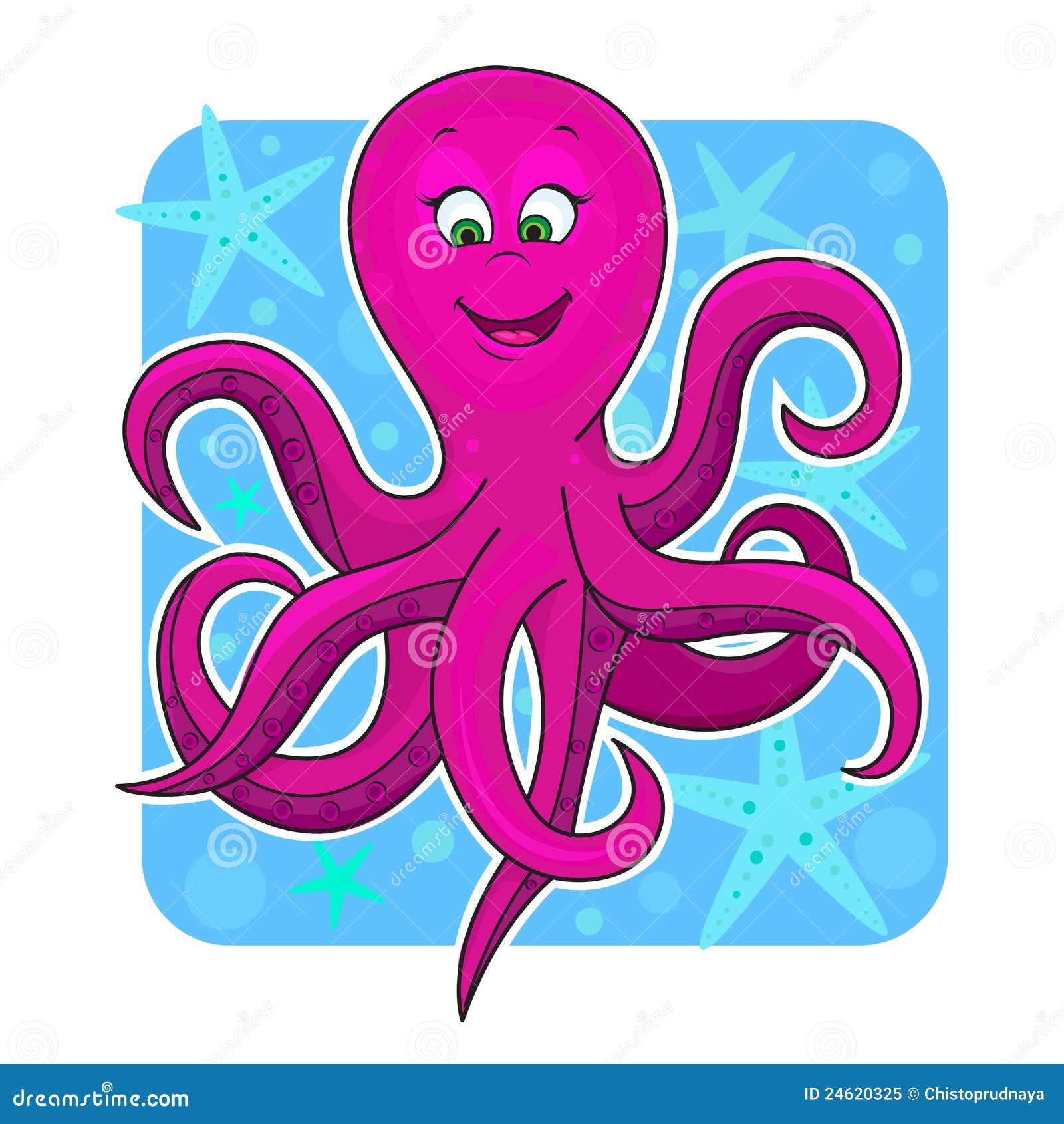 A Cute Octopus Character Design Set With Multiple Expression Cartoon ...