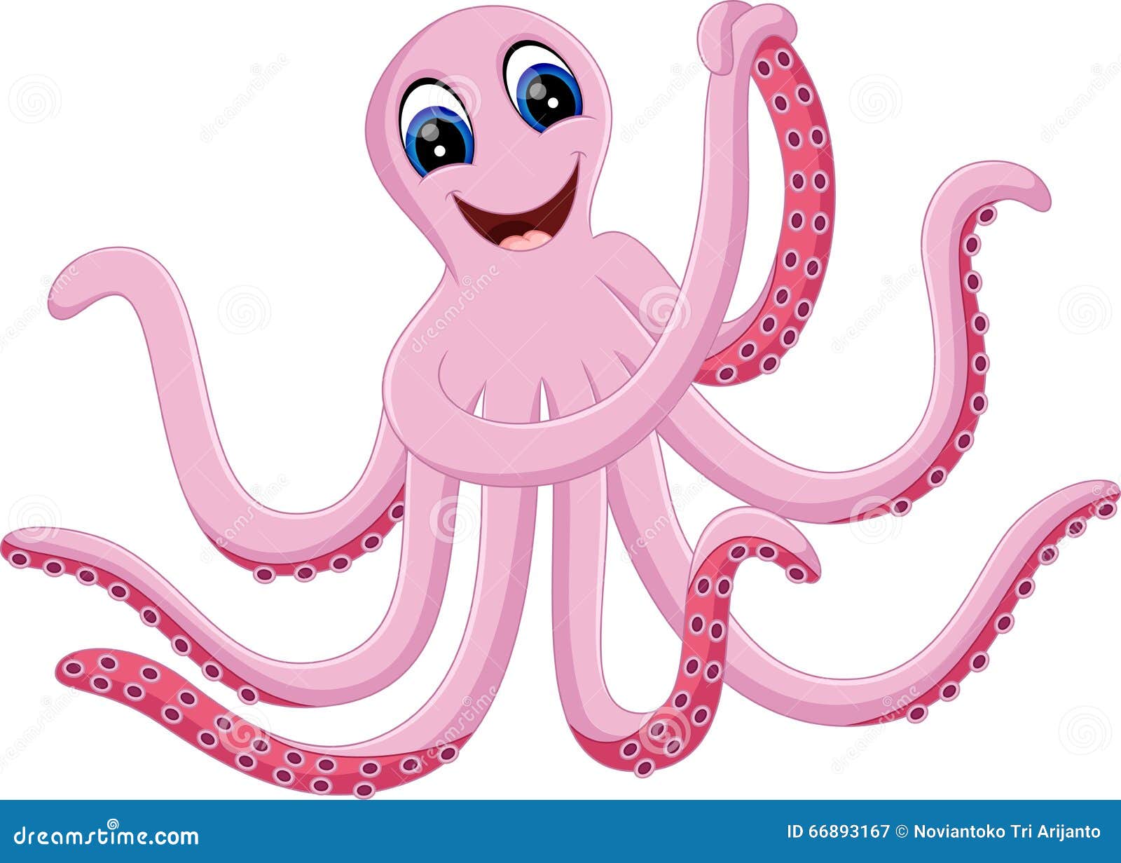 Cute octopus cartoon stock vector. Illustration of creature - 66893167
