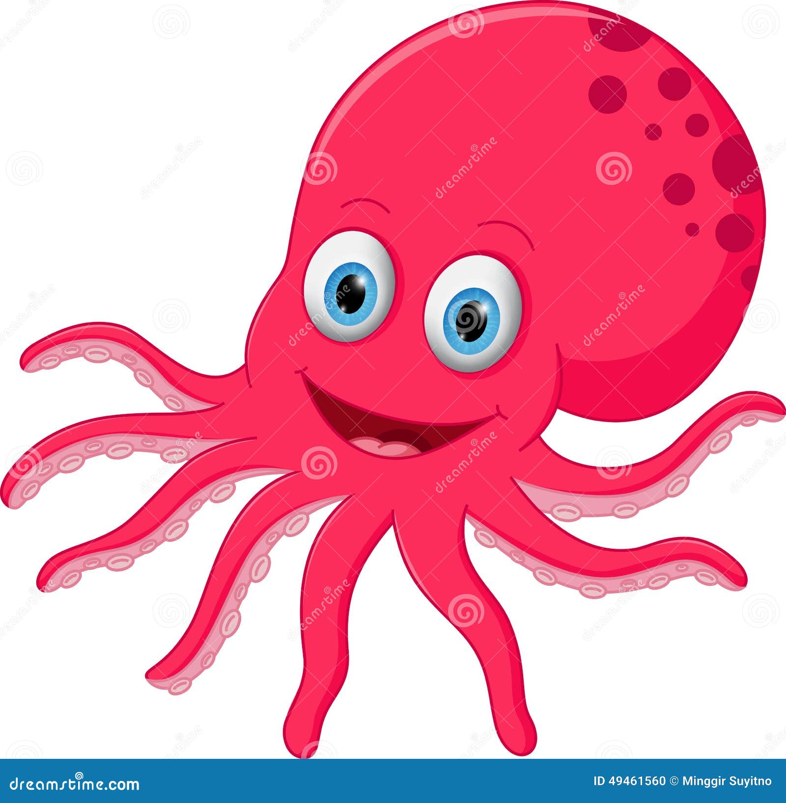 Cute octopus cartoon stock vector. Illustration of gesturing - 49461560