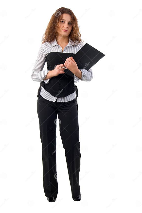 Cute Office Girl with Documents. Stock Photo - Image of adult, cheerful ...