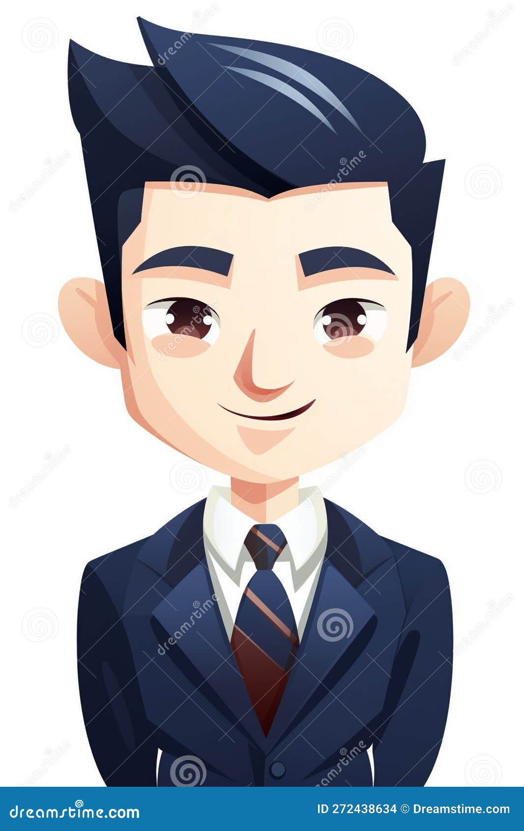 Cute Office Worker Avatar. AI Generated Stock Illustration ...