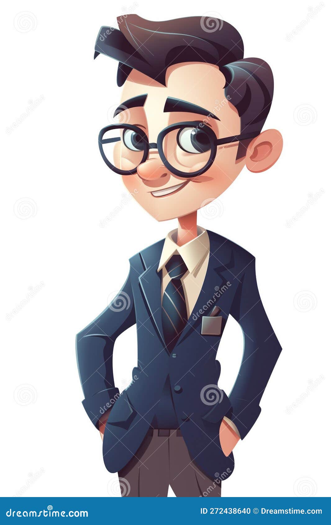 Cute Office Worker Avatar. AI Generated Stock Illustration ...