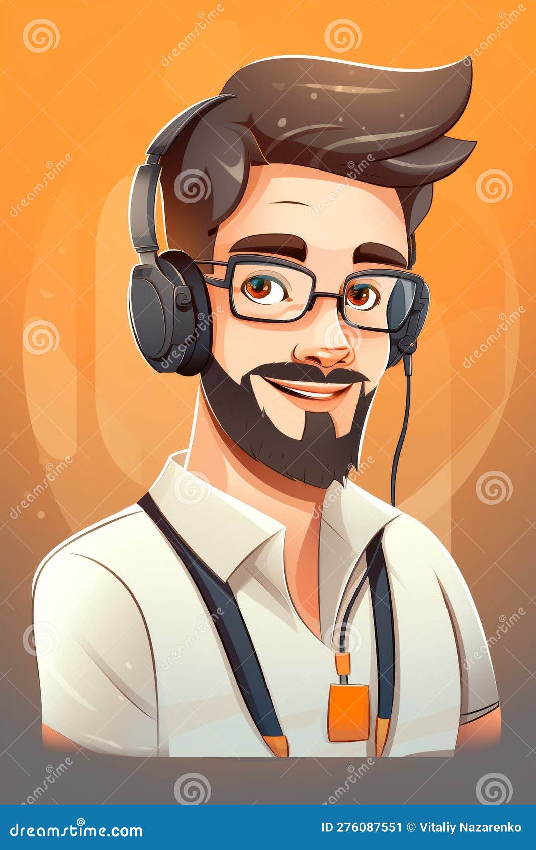 Cute Office Worker Avatar. AI Generated Stock Image - Image of banker ...