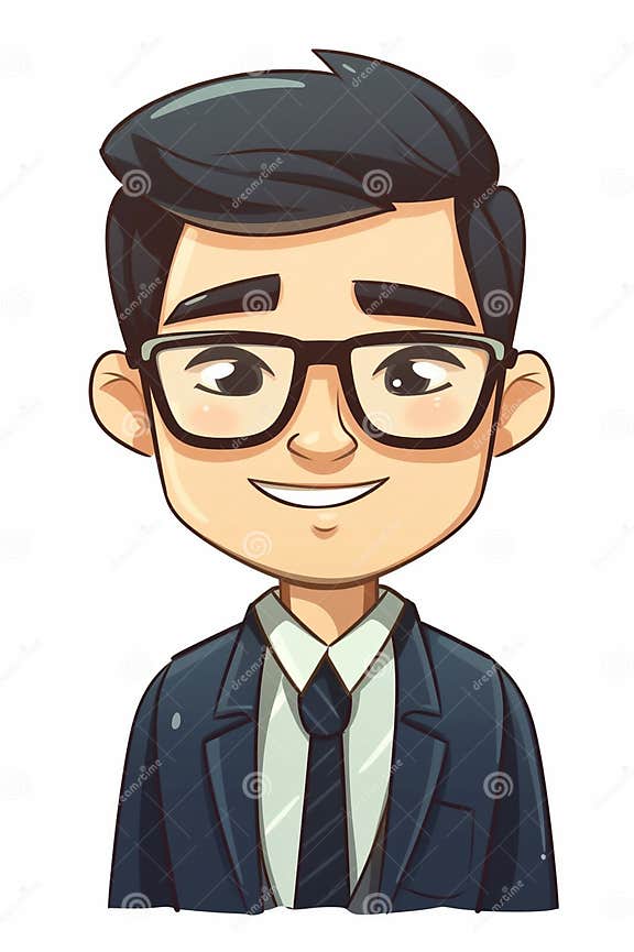 Cute Office Worker Avatar. AI Generated Stock Illustration ...