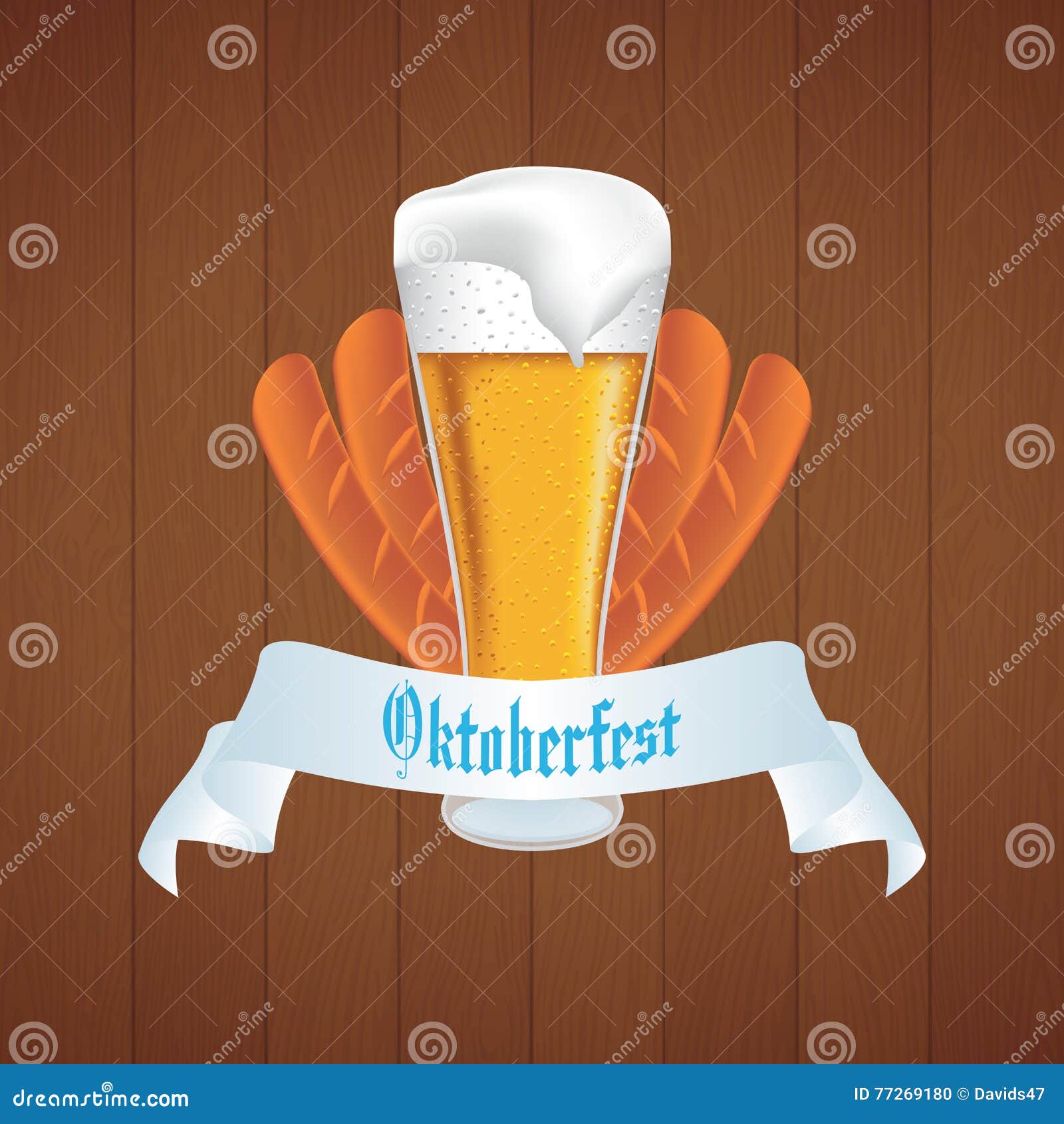 Cute Oktoberfest label stock vector. Illustration of bavarian - 77269180