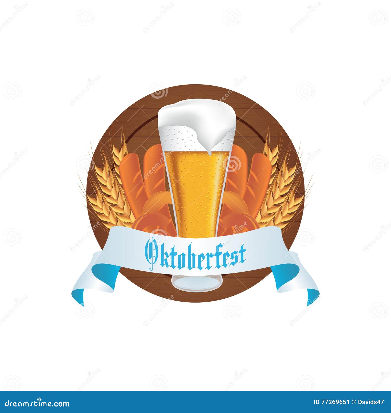 Cute Oktoberfest label stock vector. Illustration of beverage - 77269651