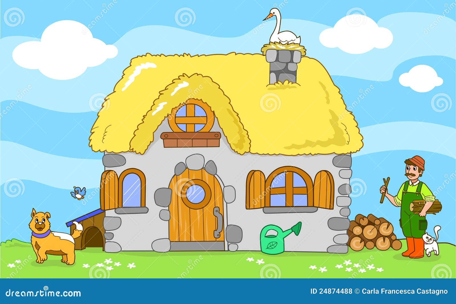 Cartoon Farm House Cartoon Old Farm House Stock Illustrations