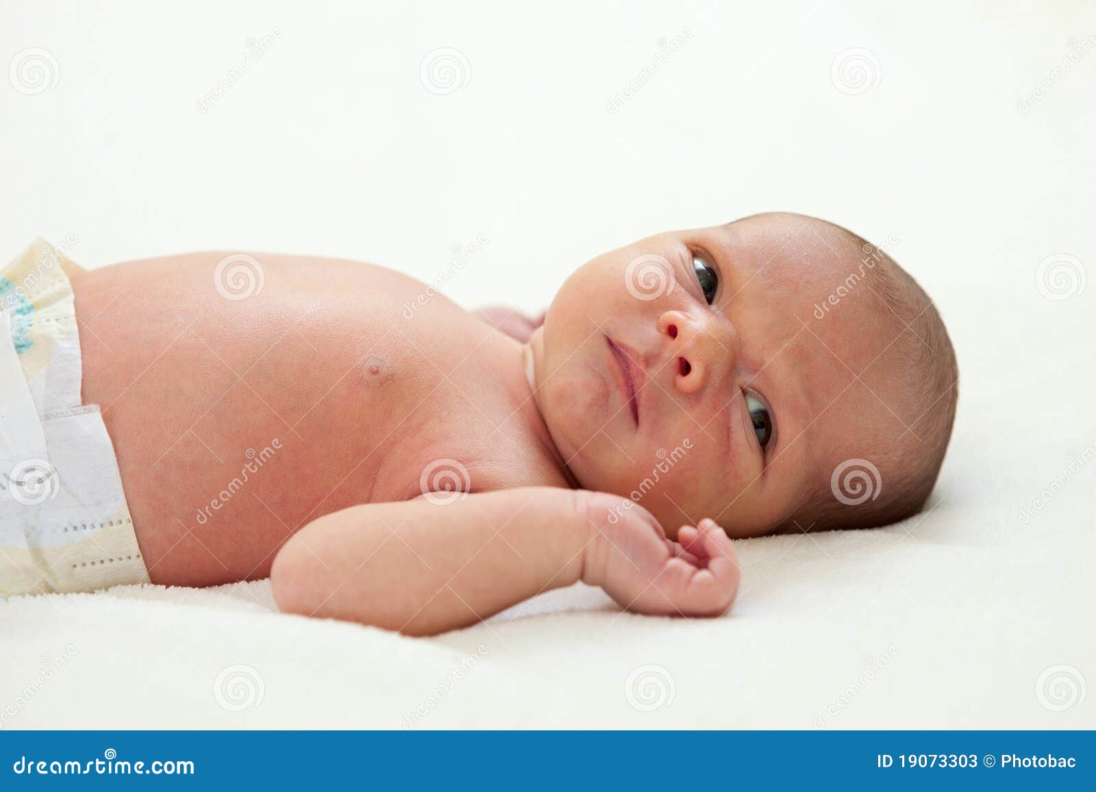 Cute one week old baby boy stock image. Image of closeup - 19073303