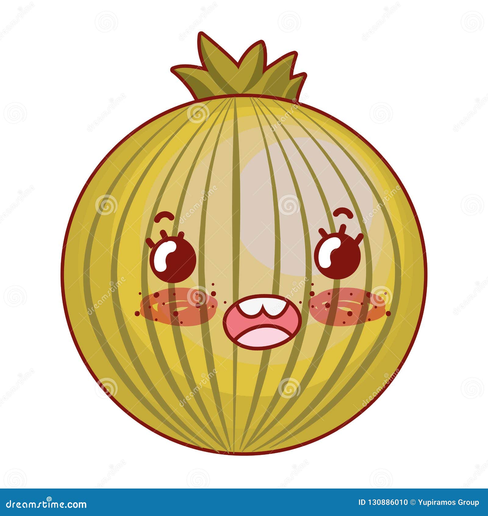 Cute onion cartoon stock vector. Illustration of green - 130886010