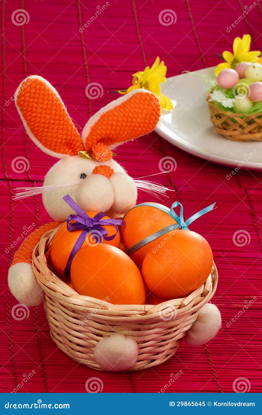 Orange Bunny. Super Cute Lop Dwarf Rabbit On Isolated White Background ...
